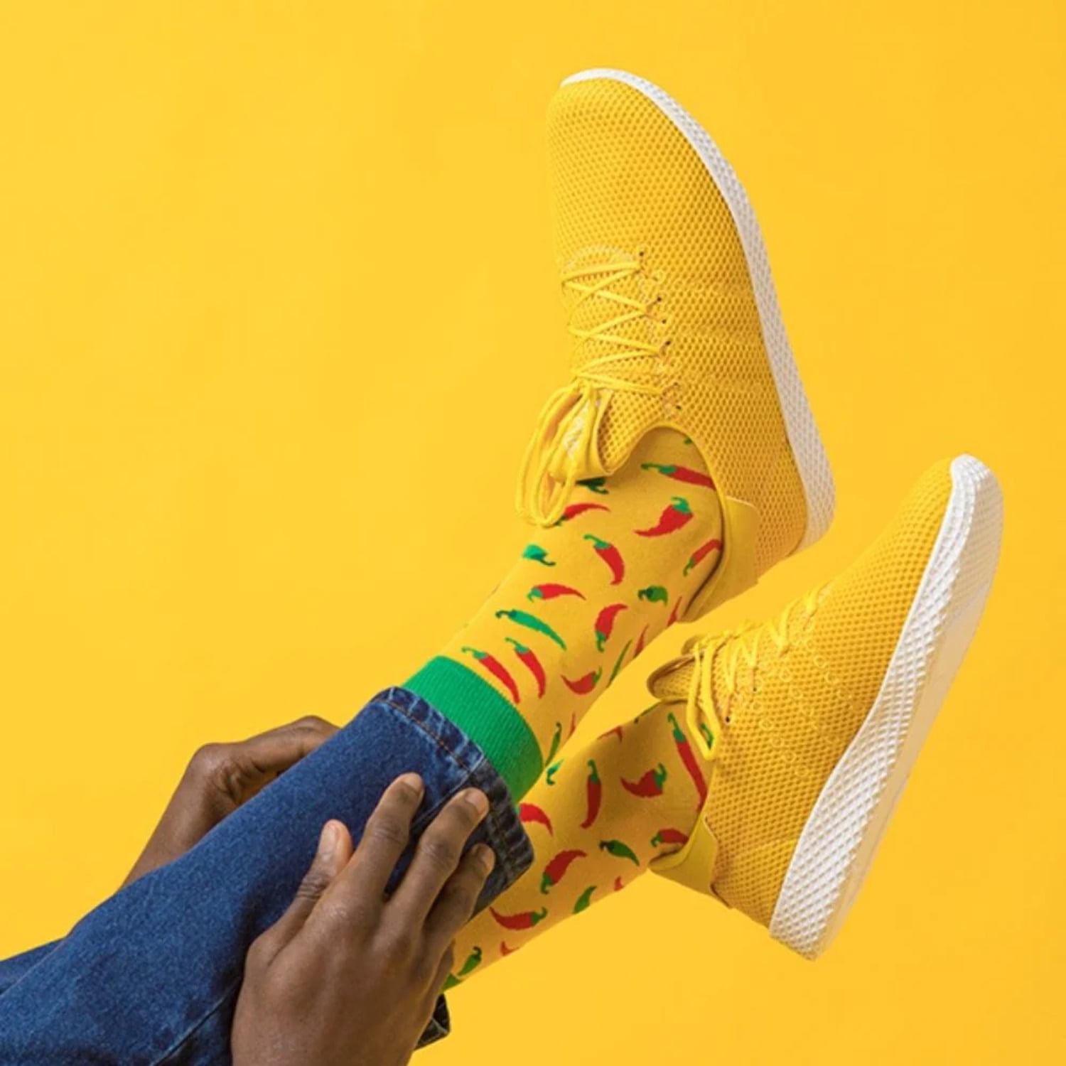 Red Hot Chili Pepper Socks Yellow (Unisex) - Walmart.com