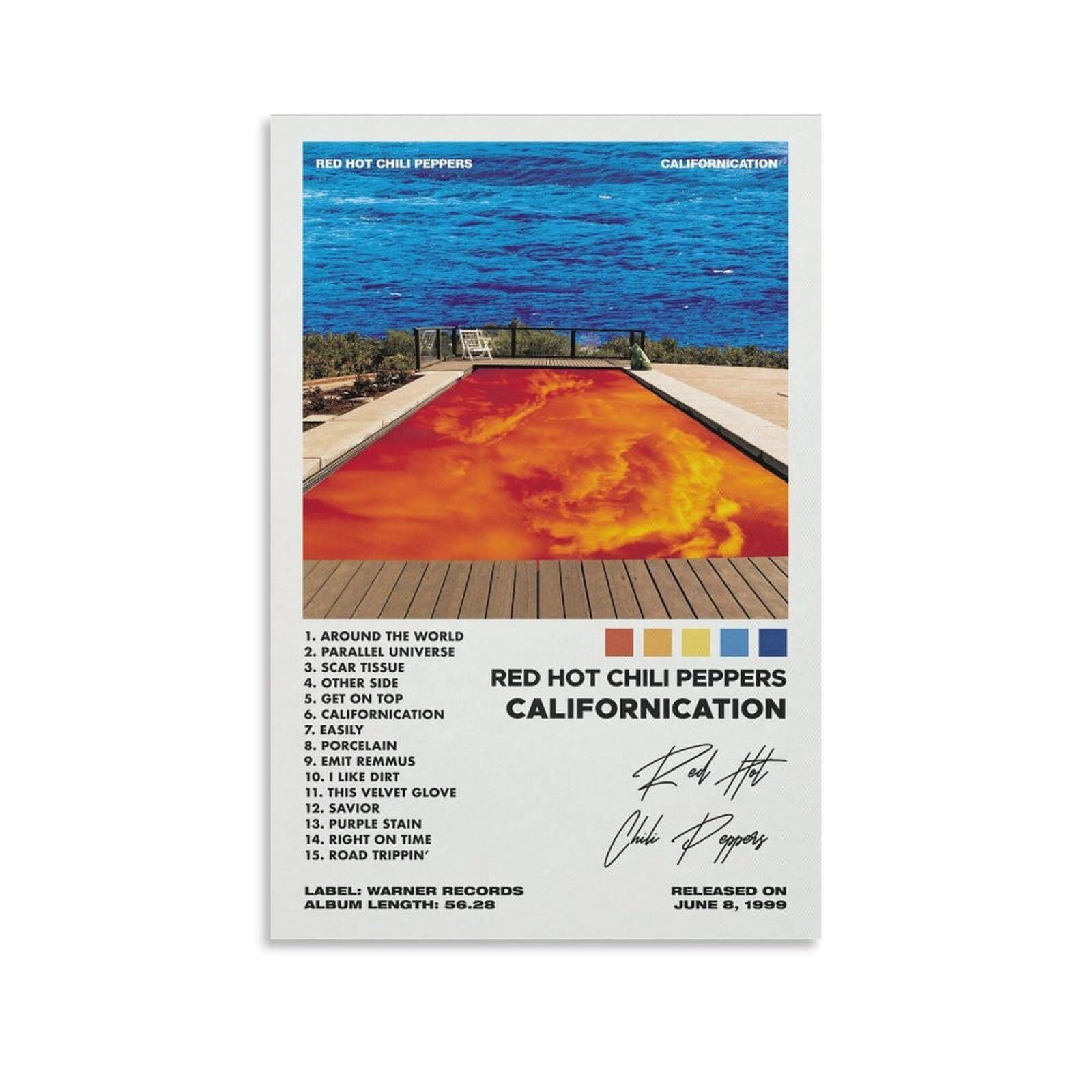 Red Hot Chili Peppers Poster - Californication Poster Canvas Poster Wall Art Decor Print Picture ...