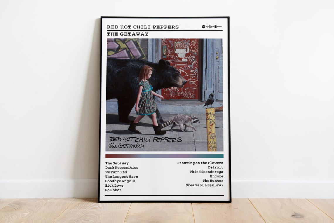 Red Hot Chili Peppers 'The Getaway' Album Cover Art #602, Unframed ...