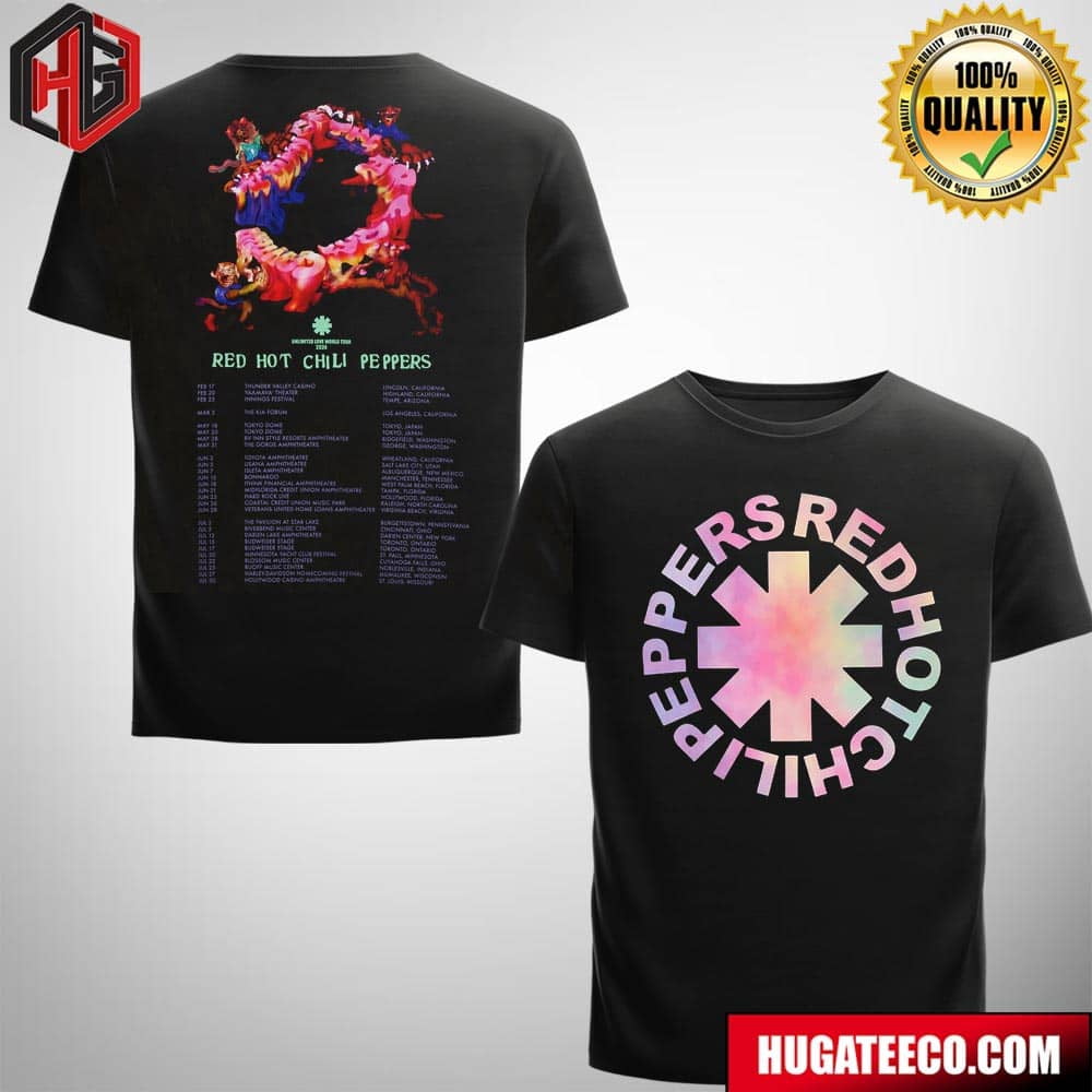 Red Hot Chili Peppers Tour 2024 Classic Logo T-Shirt Shirt, Size 4Xl ...
