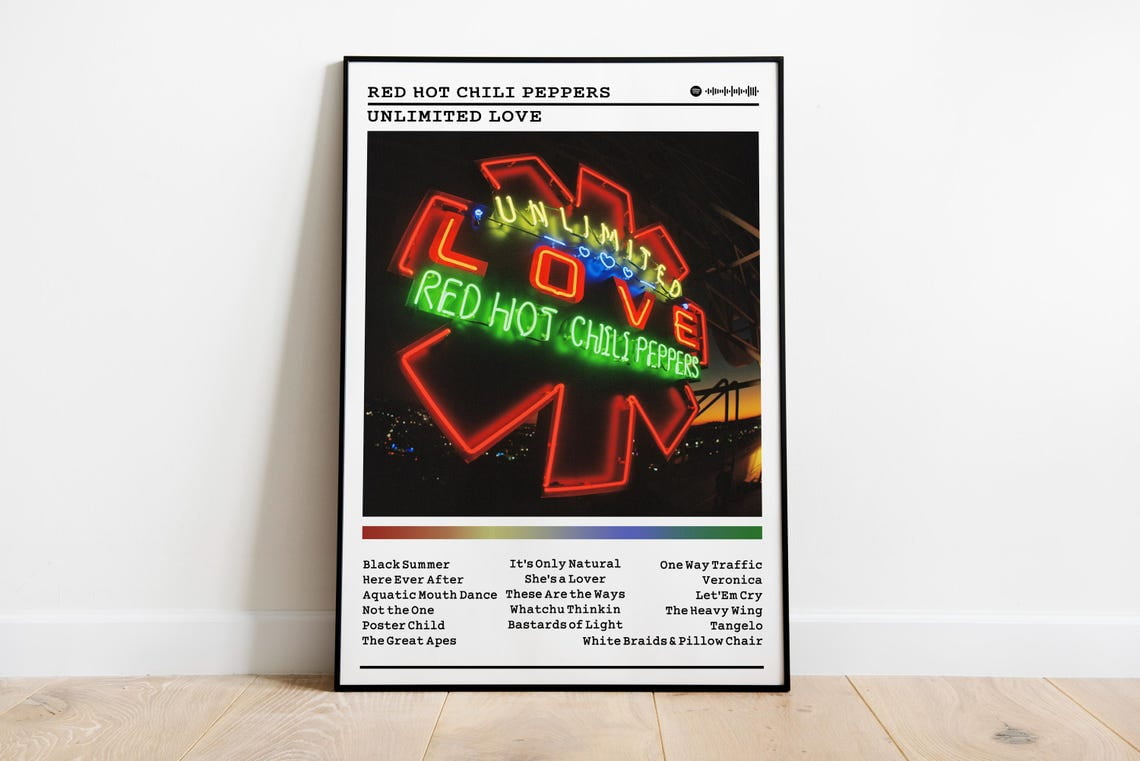 Red Hot Chili Peppers 'Unlimited Love' Album Cover #599, Unframed ...
