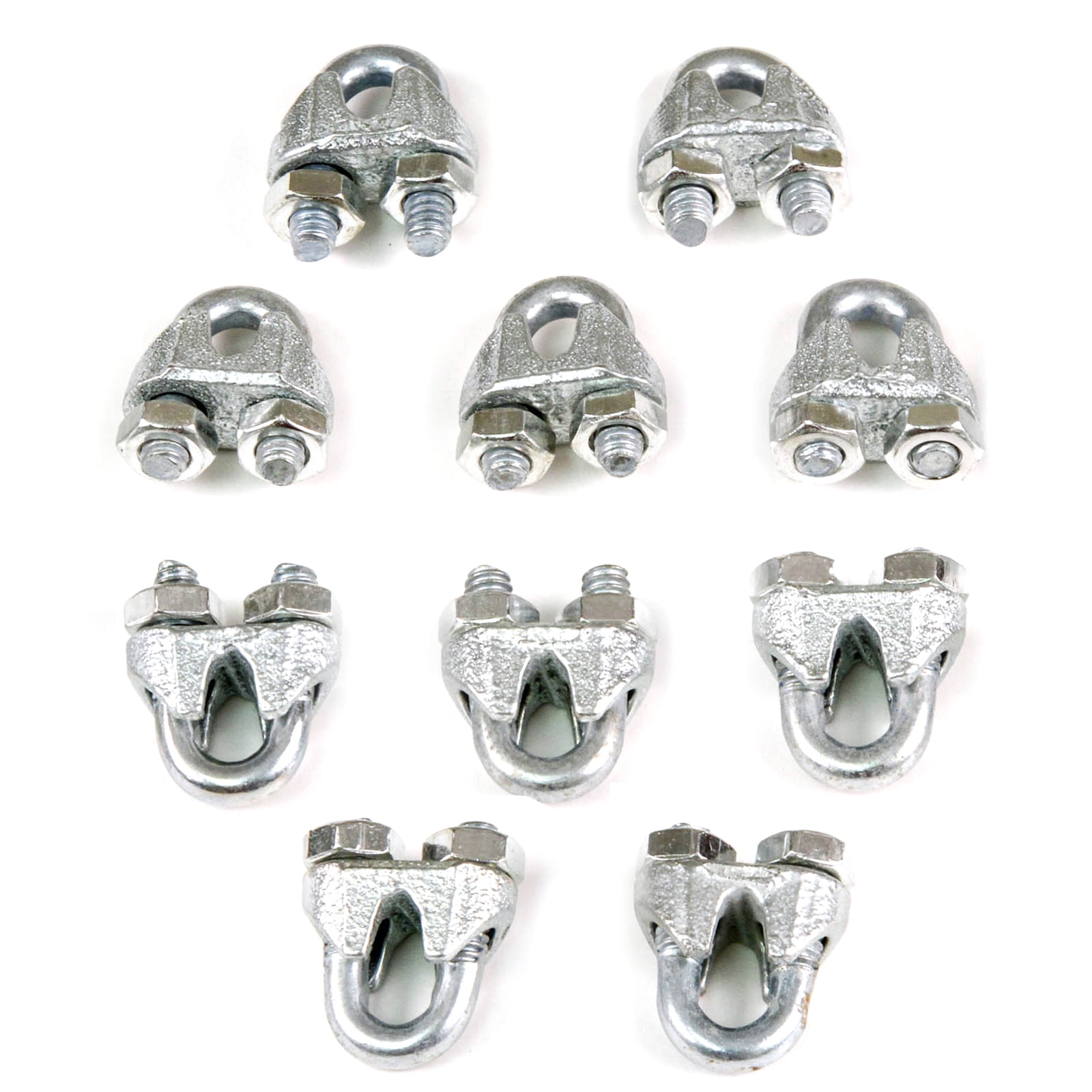 Red Hound Auto 10 Galvanized Zinc Plated Wire Rope Clip Clamp Chain 3/ ...