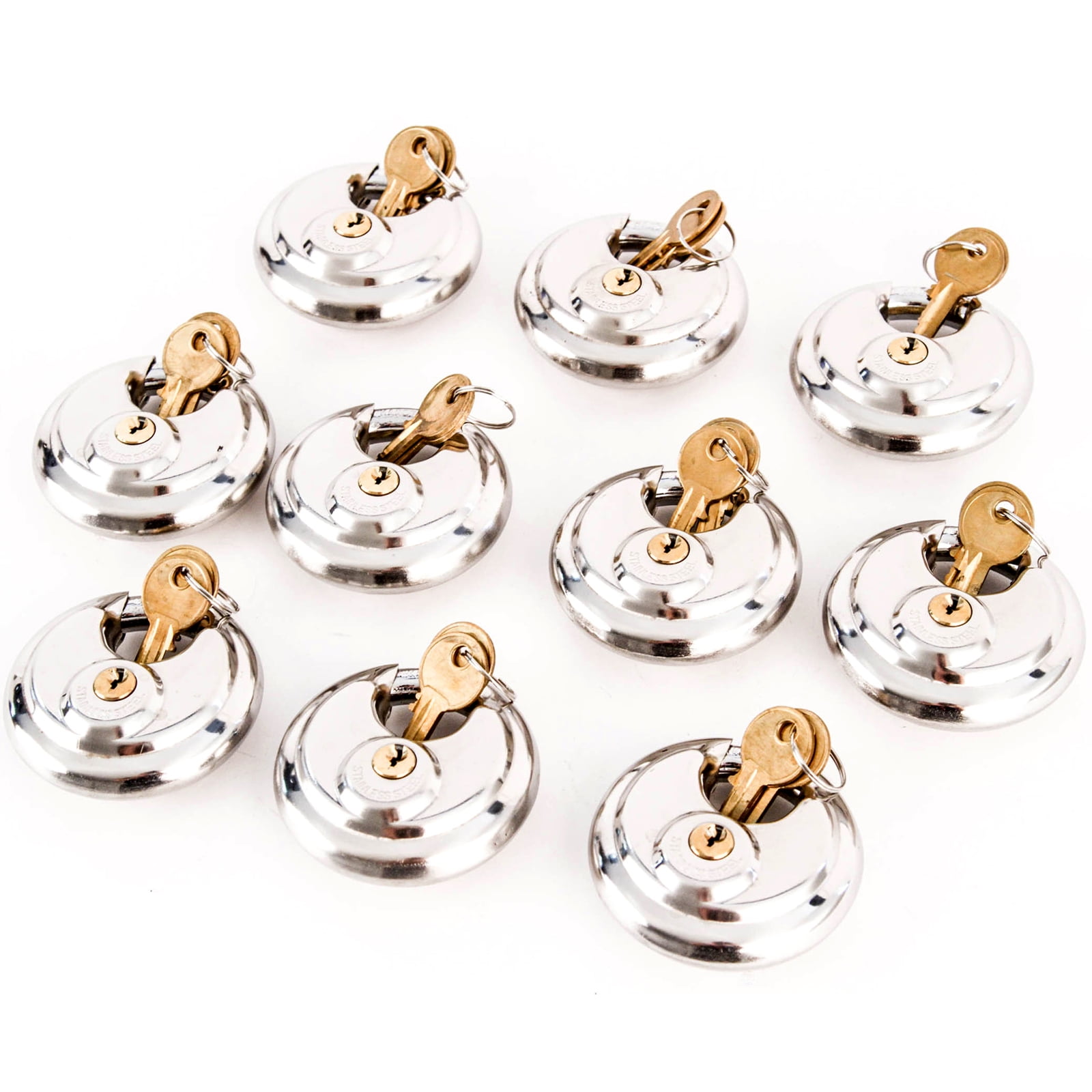 Red Hound Auto 10 Stainless Steel Armor Disc Padlocks Trailer/Self ...