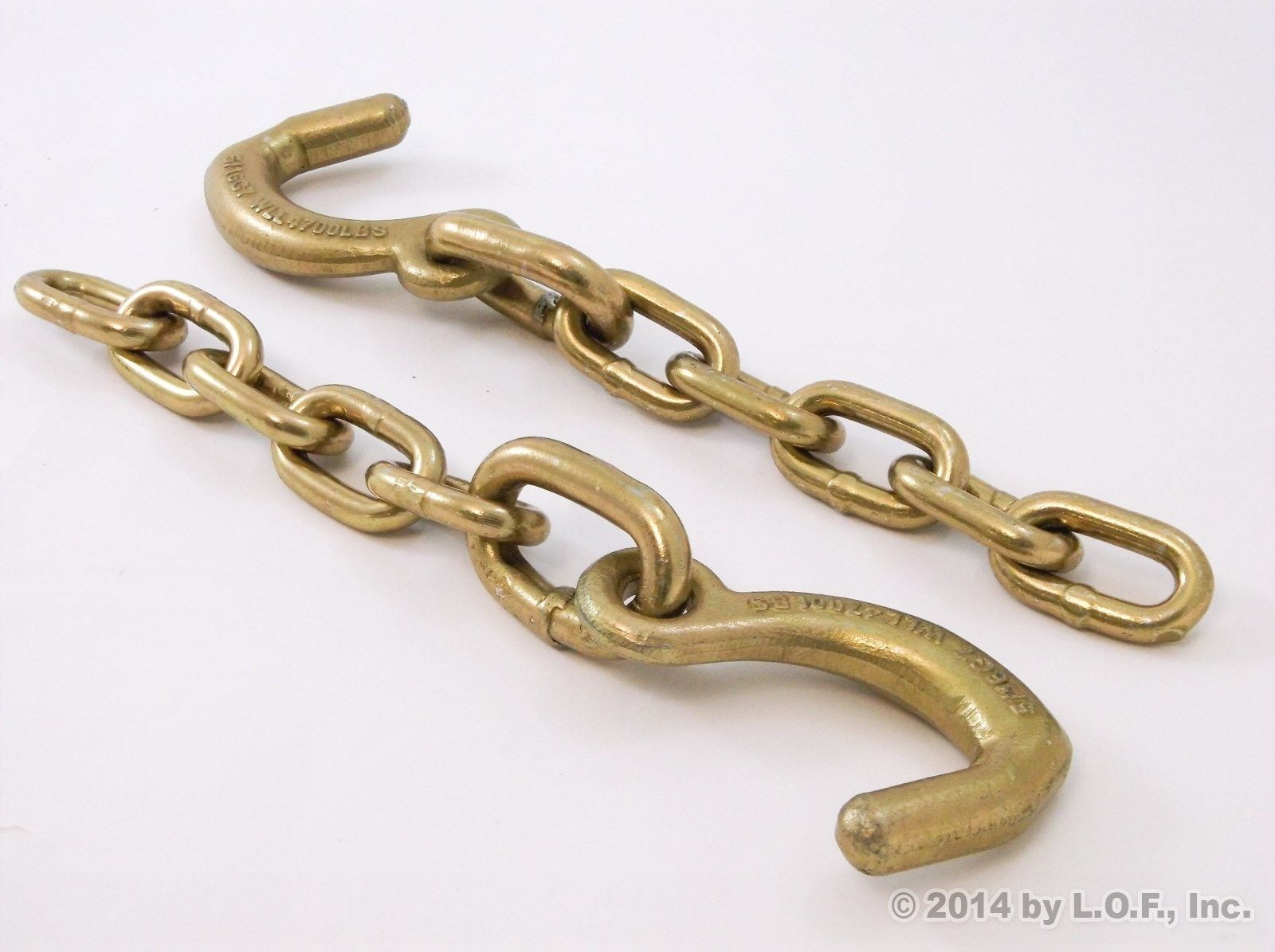 Red Hound Auto (2) 5/16" x 6 Inches Tow Chain Transport Chain Forged ...