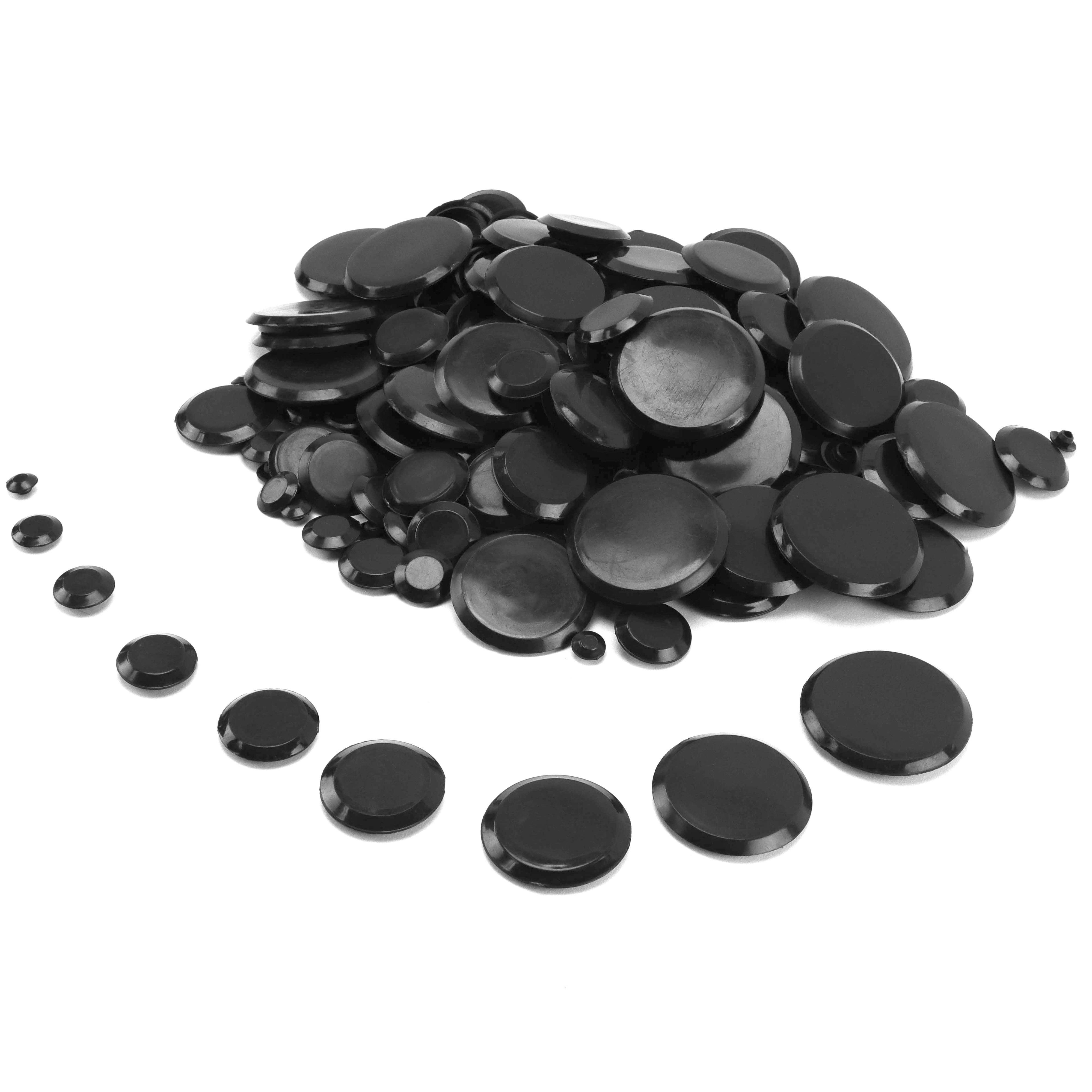 Red Hound Auto 250 Piece Flush Mount Black Hole Plug Assortment for ...