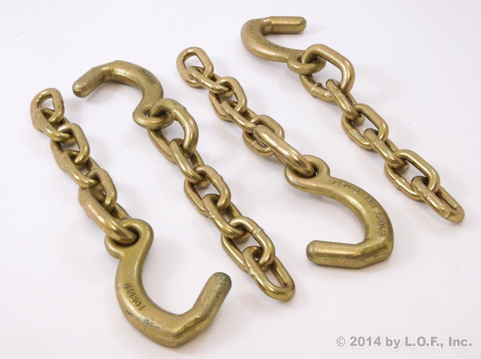 Red Hound Auto (4) 5/16" x 6 inches Tow Chain Transport Chain Forged ...