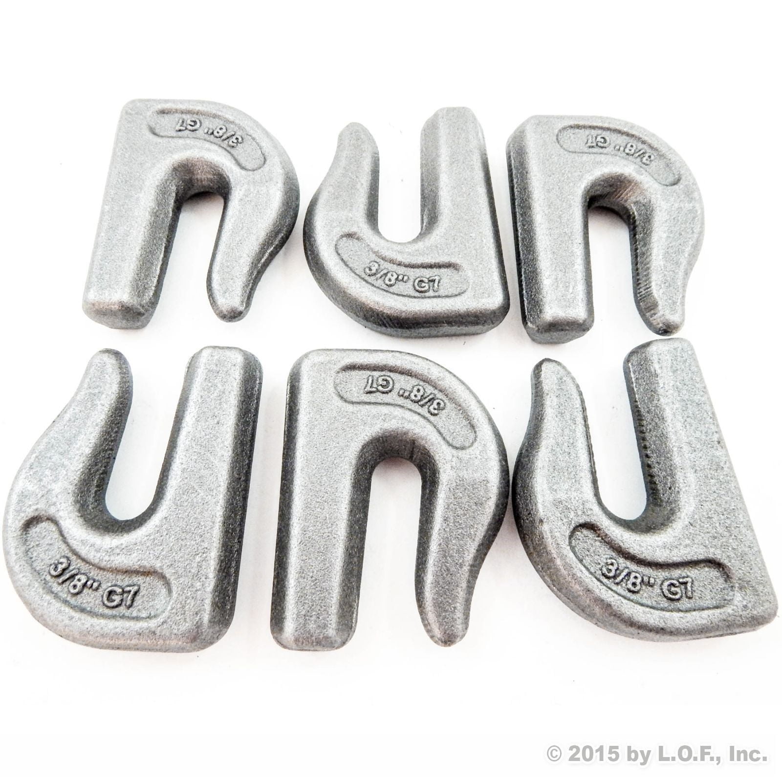 Red Hound Auto 6-Pack 3/8" G7 Weld-On Grab Chain Hooks, Heavy Duty ...