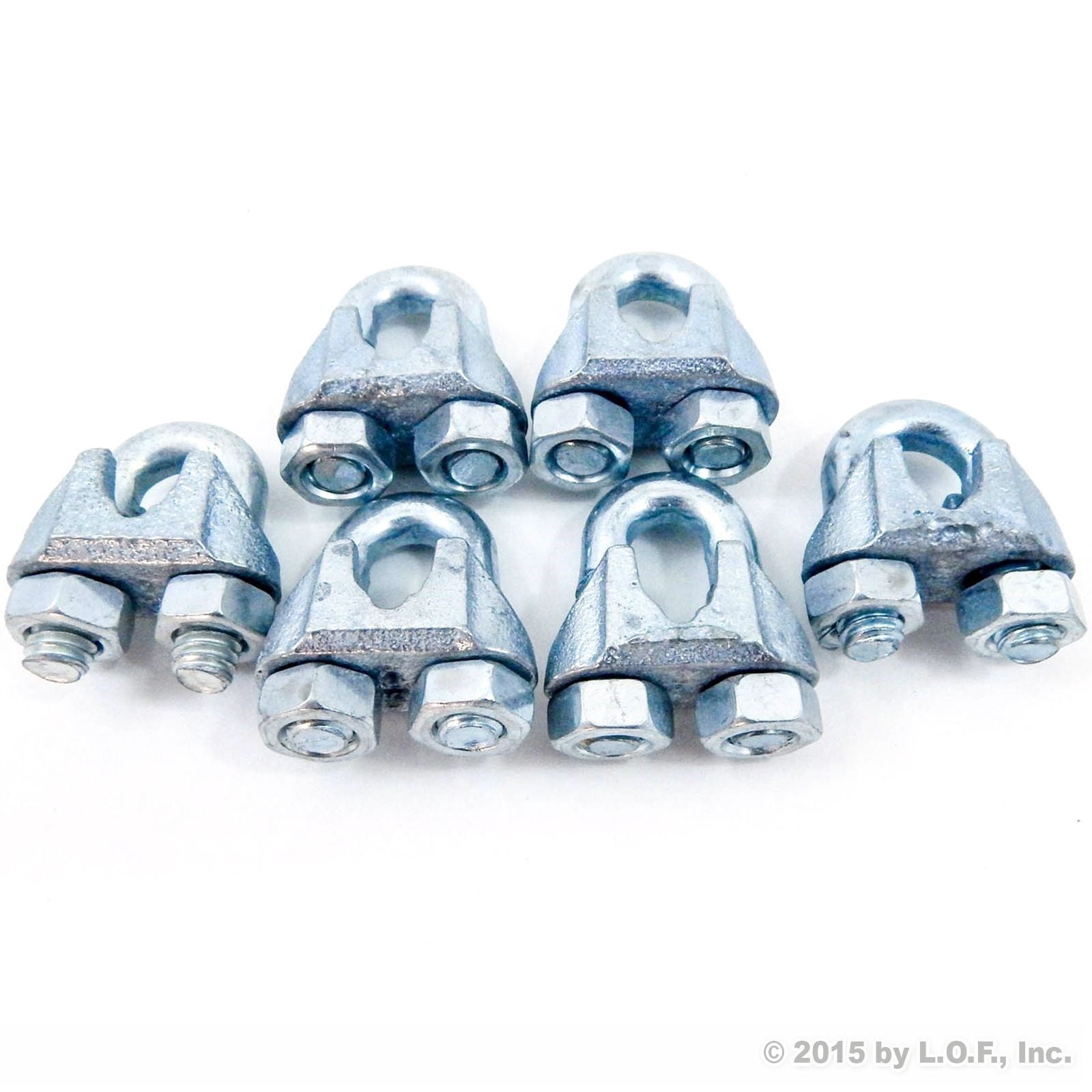 Red Hound Auto 6 New Malleable Zinc Wire Rope Cable Clips, 1/4 inches ...