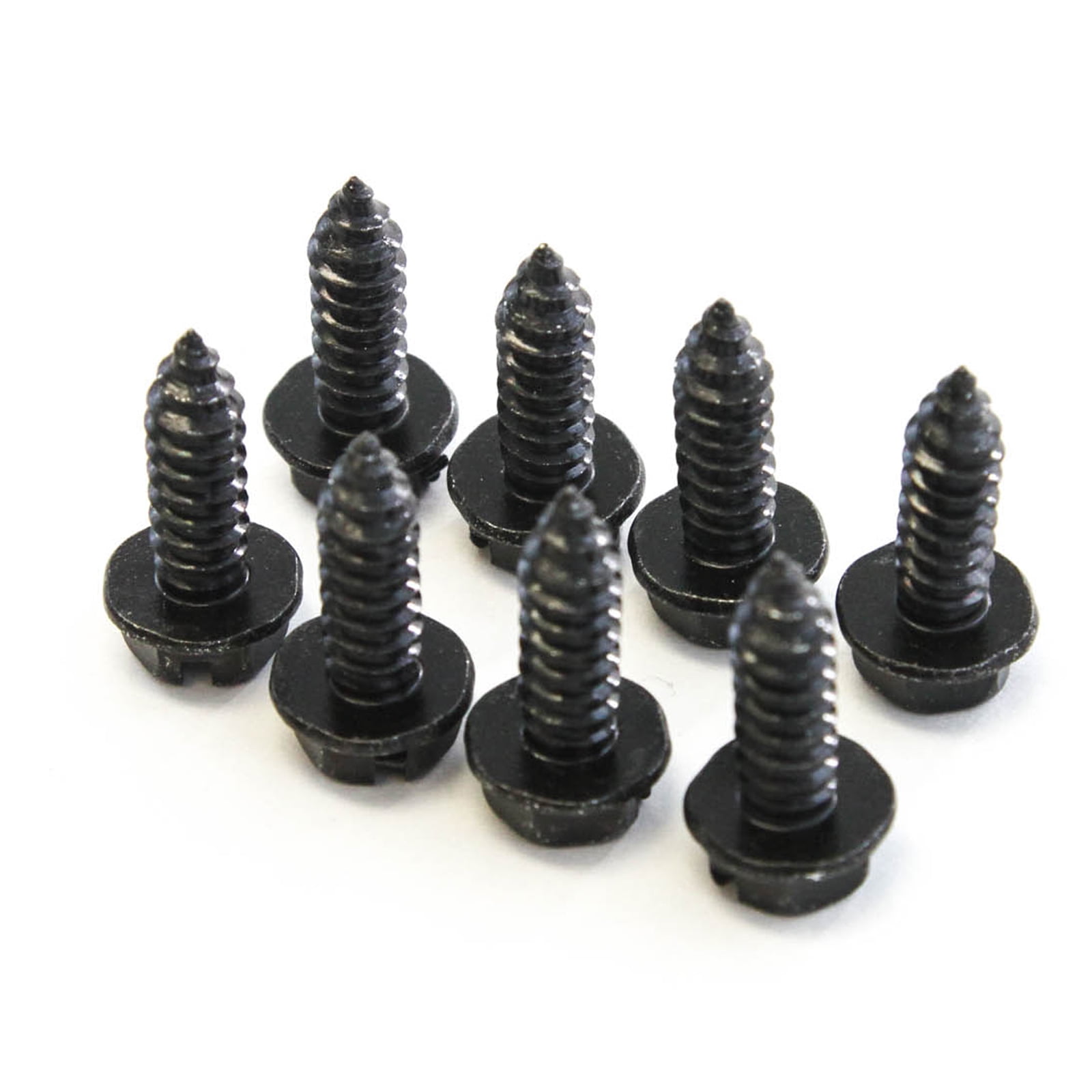 Red Hound Auto 8 Black Zinc Plated License Plate Screws, Car Truck ...