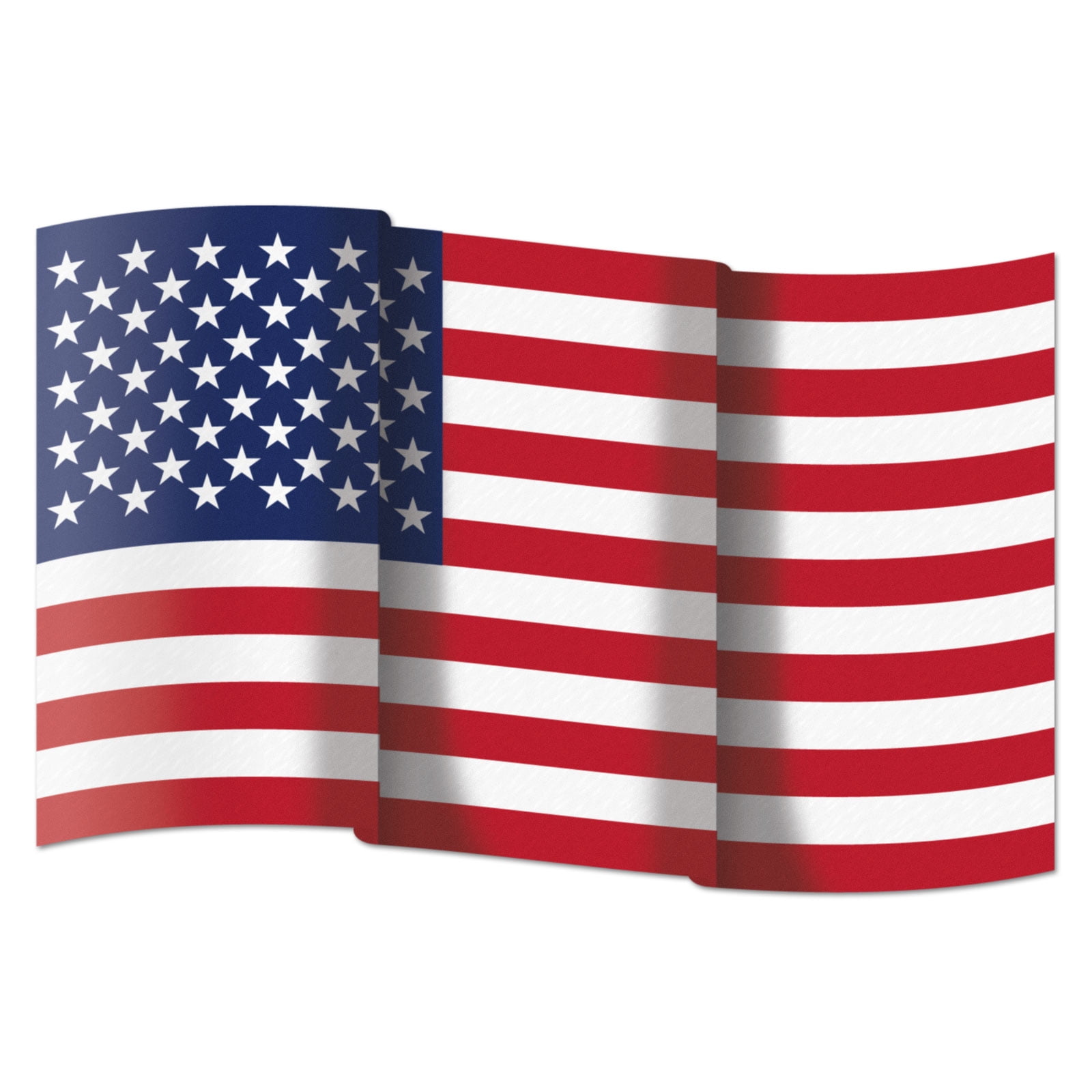 Red Hound Auto American Flag Wavy Wall Graphic Large Removable 1 Foot ...