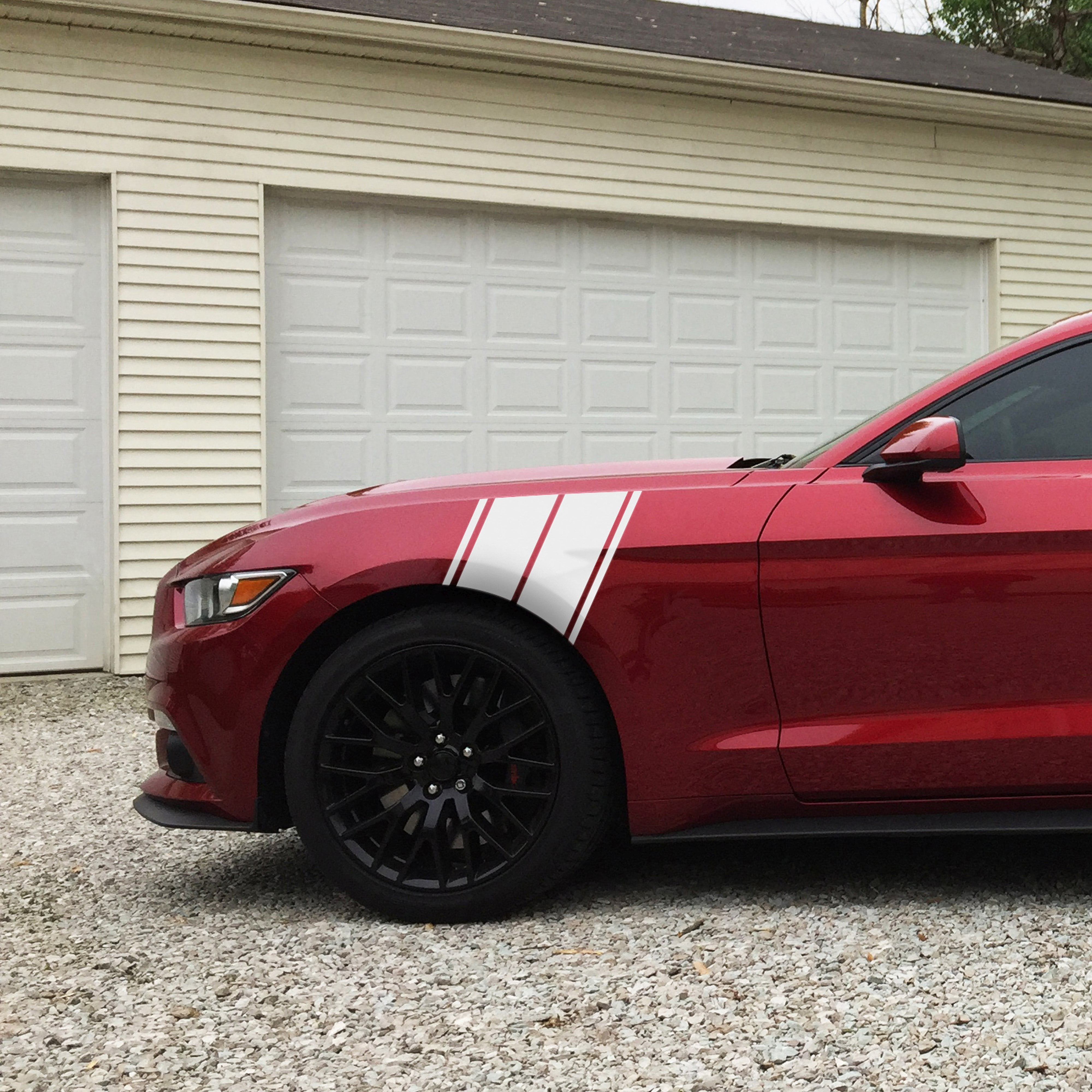 Red Hound Auto Fender Stripes Hash Marks Racing Vinyl Decals 4 inch ...
