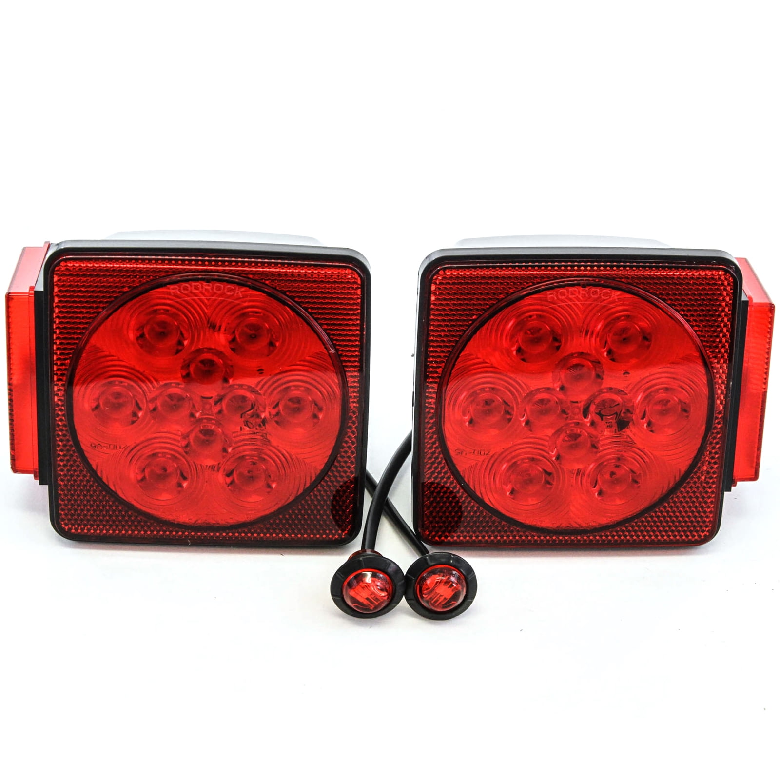 Red Hound Auto Led Pair Trailer Square Tail Light under 80 inches & (2 ...
