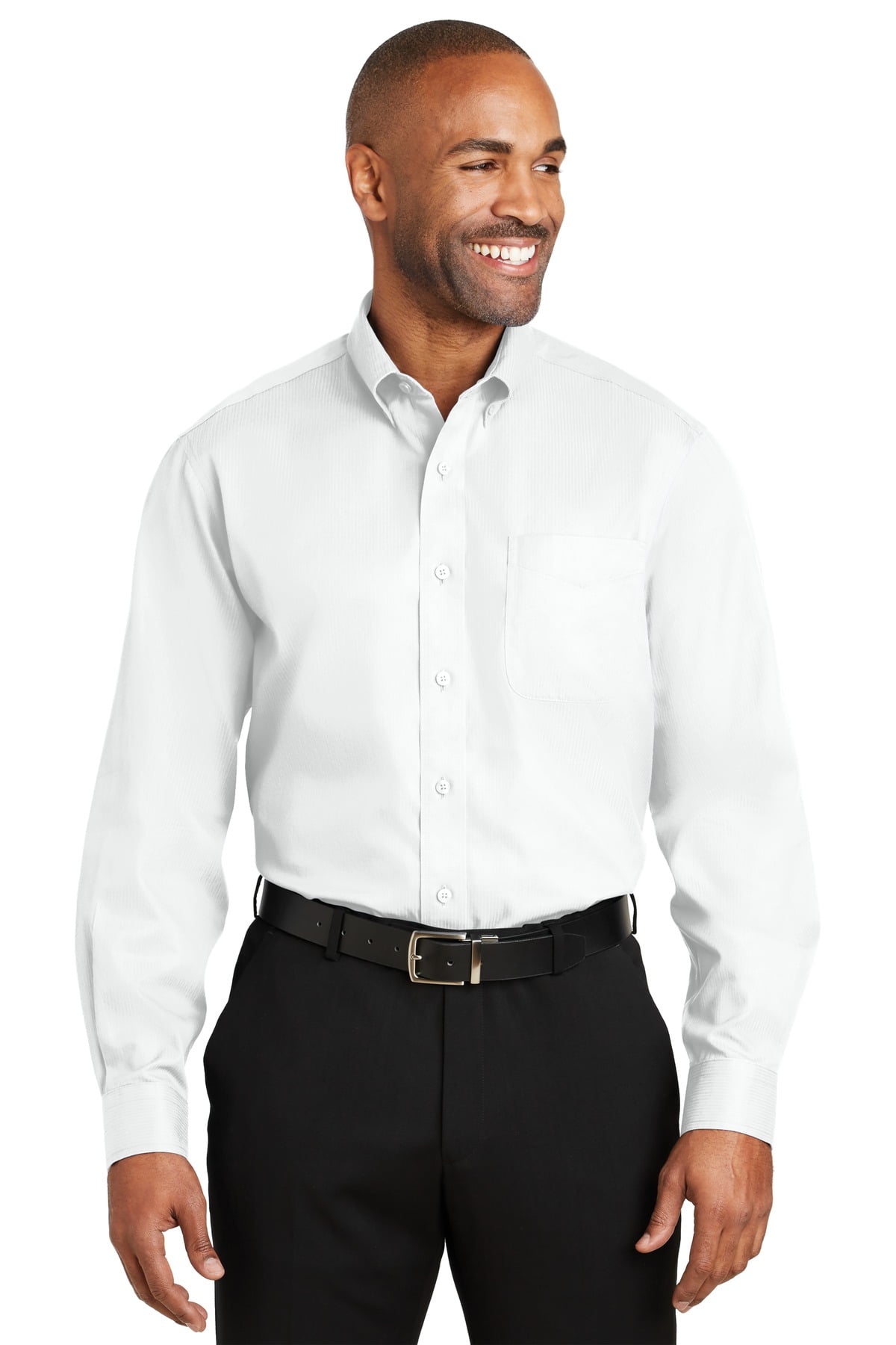 Red House RH60 Mens Dobby Non-Iron Button-Down Shirt, White - Extra Small - Walmart.com