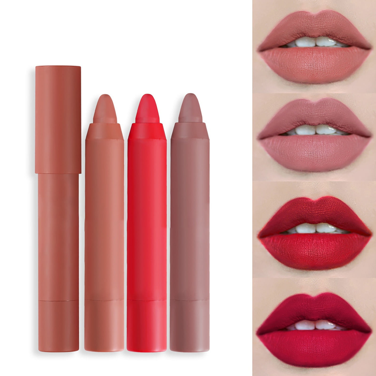 Red Hydrating Cream Lipstick Lip Crayon for Women, Moisturizing ...