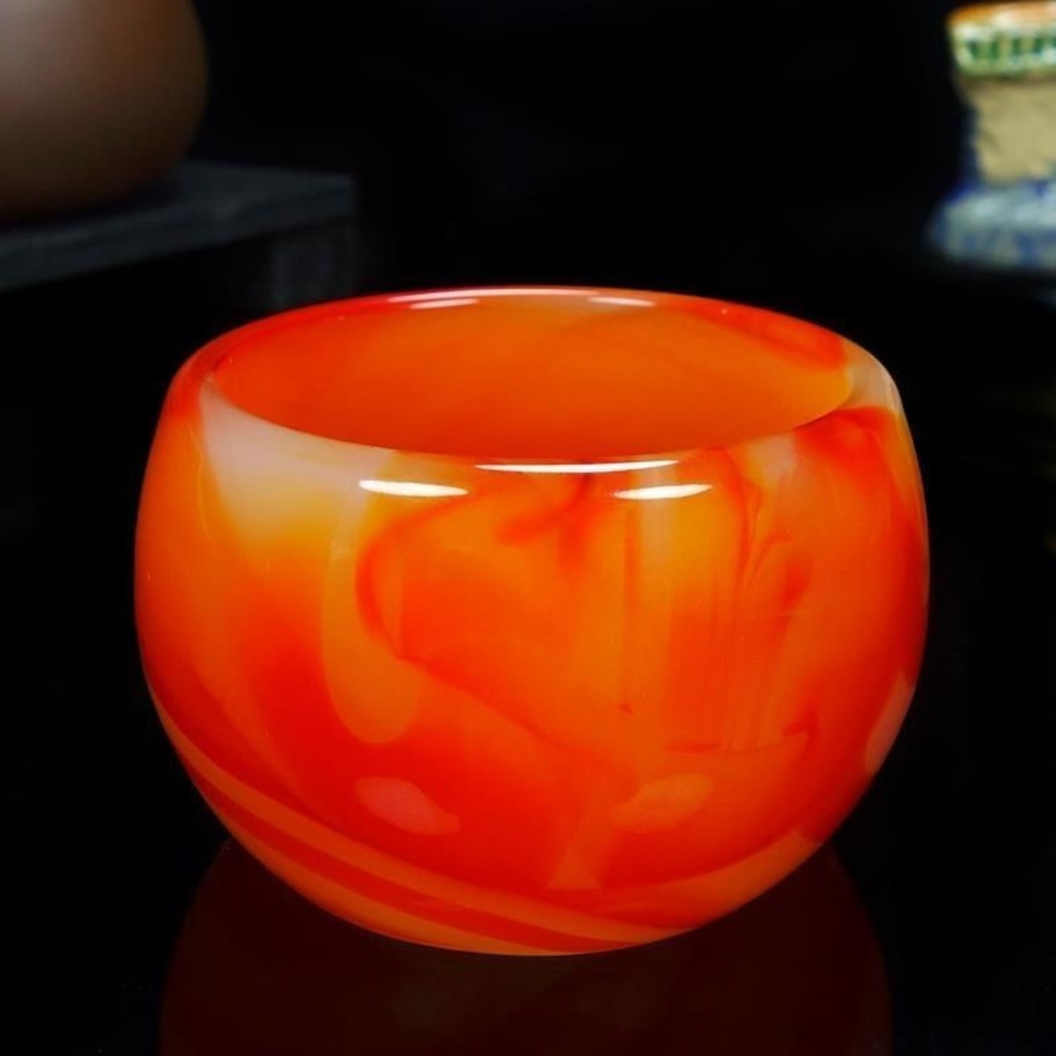 Red Imitation Agate Tea Cup Wine Cup Kung Fu Health Drinkware Master ...
