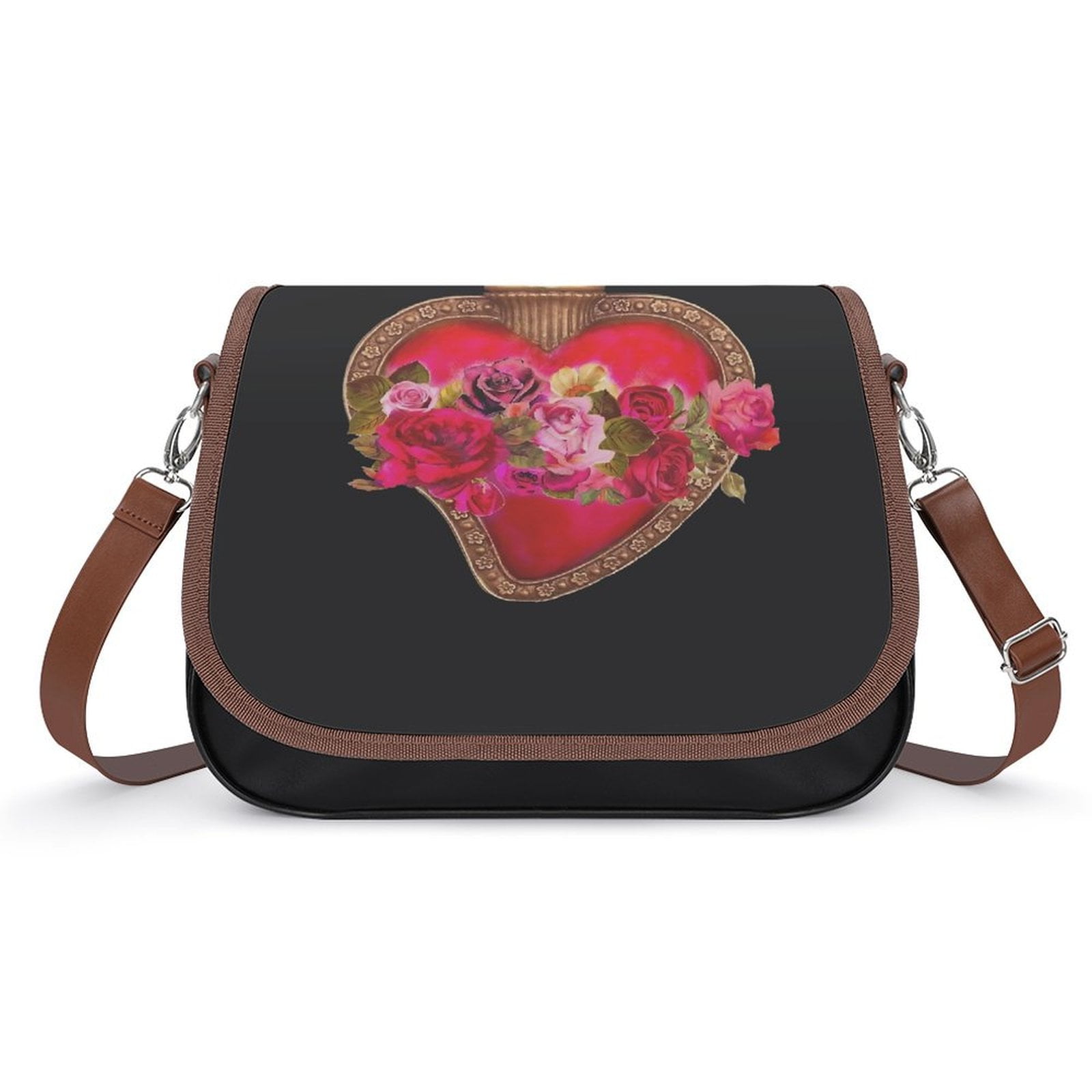 Red Immaculate Heart - Sacred Heart Printed Shoulder Crossbody Bag ...