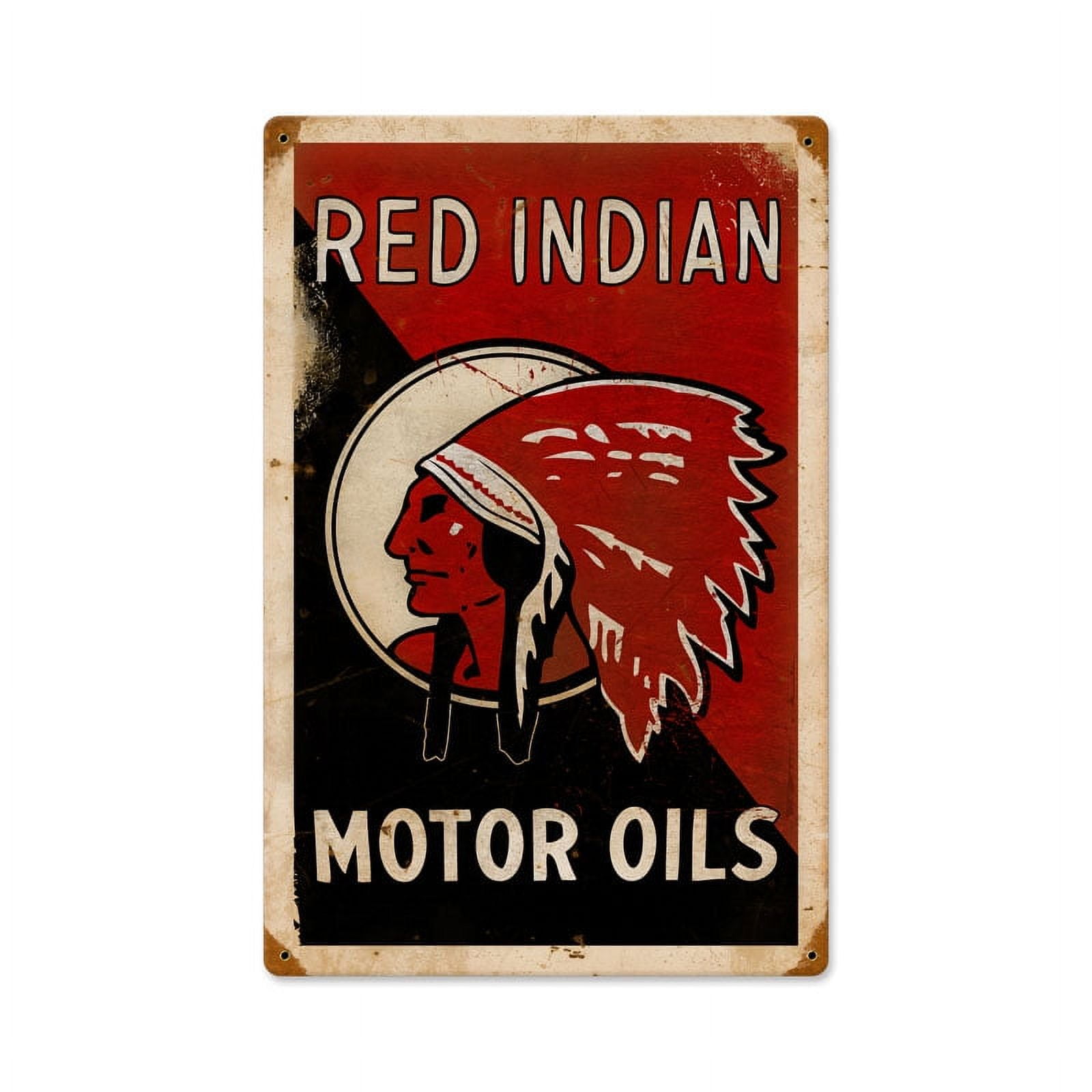 Red Indian Oil Vintage Sign “Made in the USA with heavy gauge steel ...