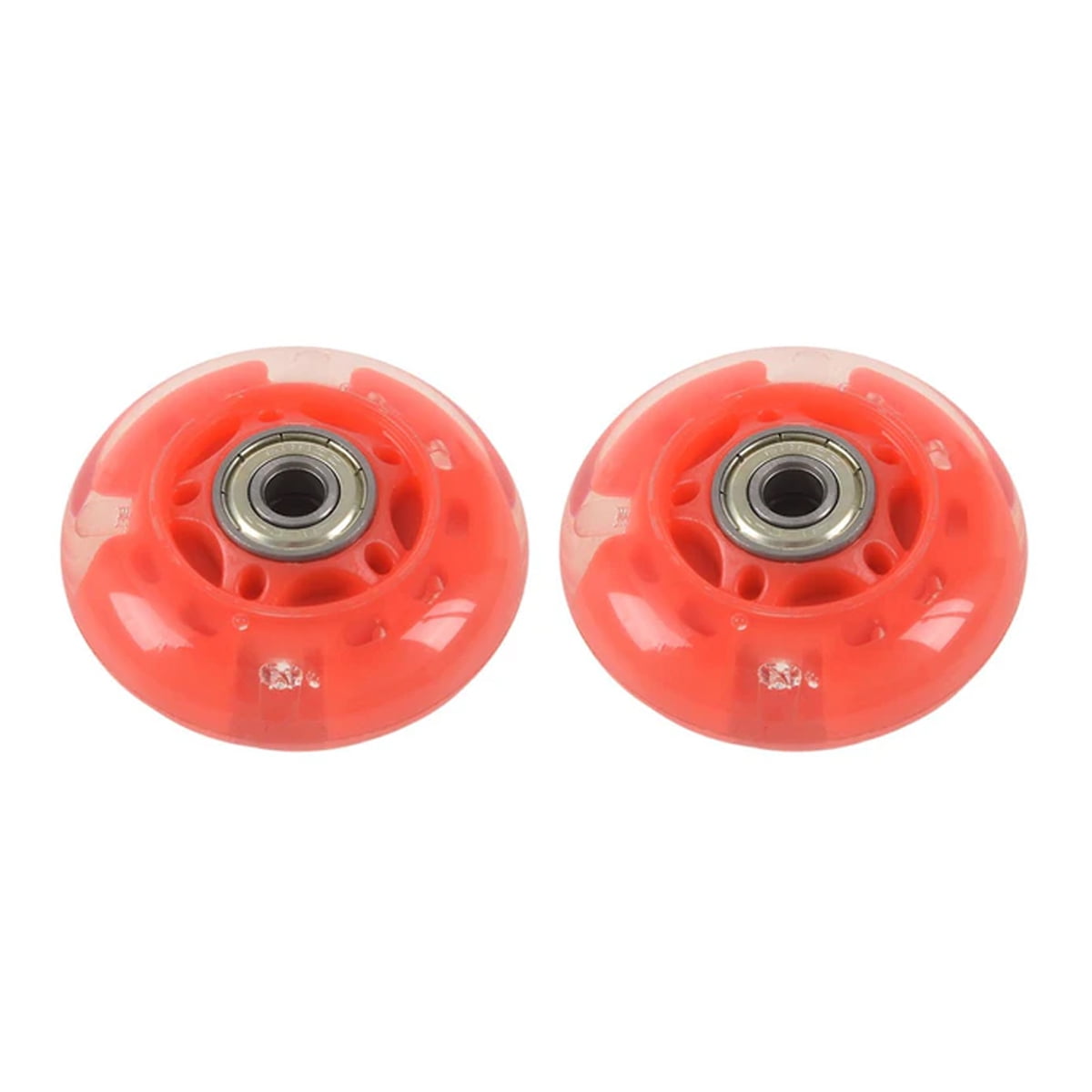 Red Inline Skate Wheels, 64mm X 24mm, For A Light-up Flashing Roller ...