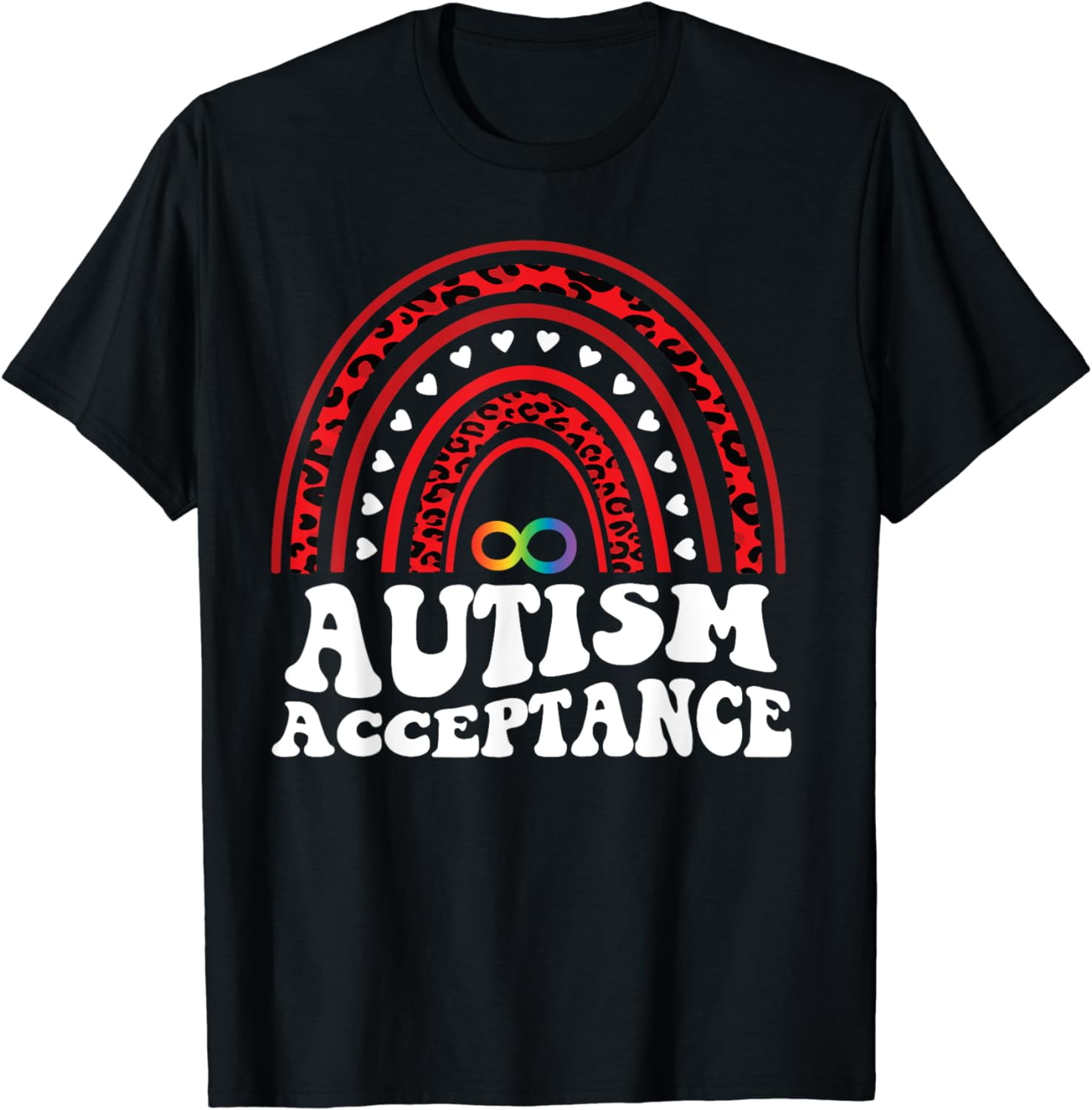 Red Instead Autism Awareness Acceptance Education Teacher T-Shirt ...