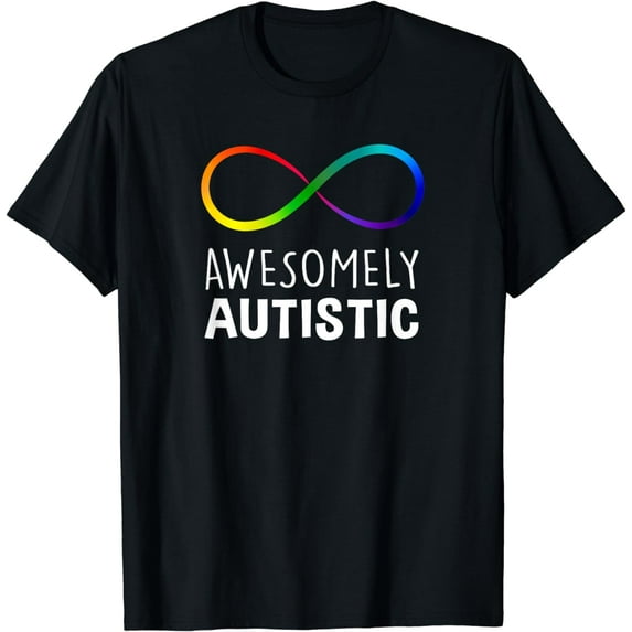 Red Instead Autism Awesomely Autistic Infinity T-Shirt - Walmart.com