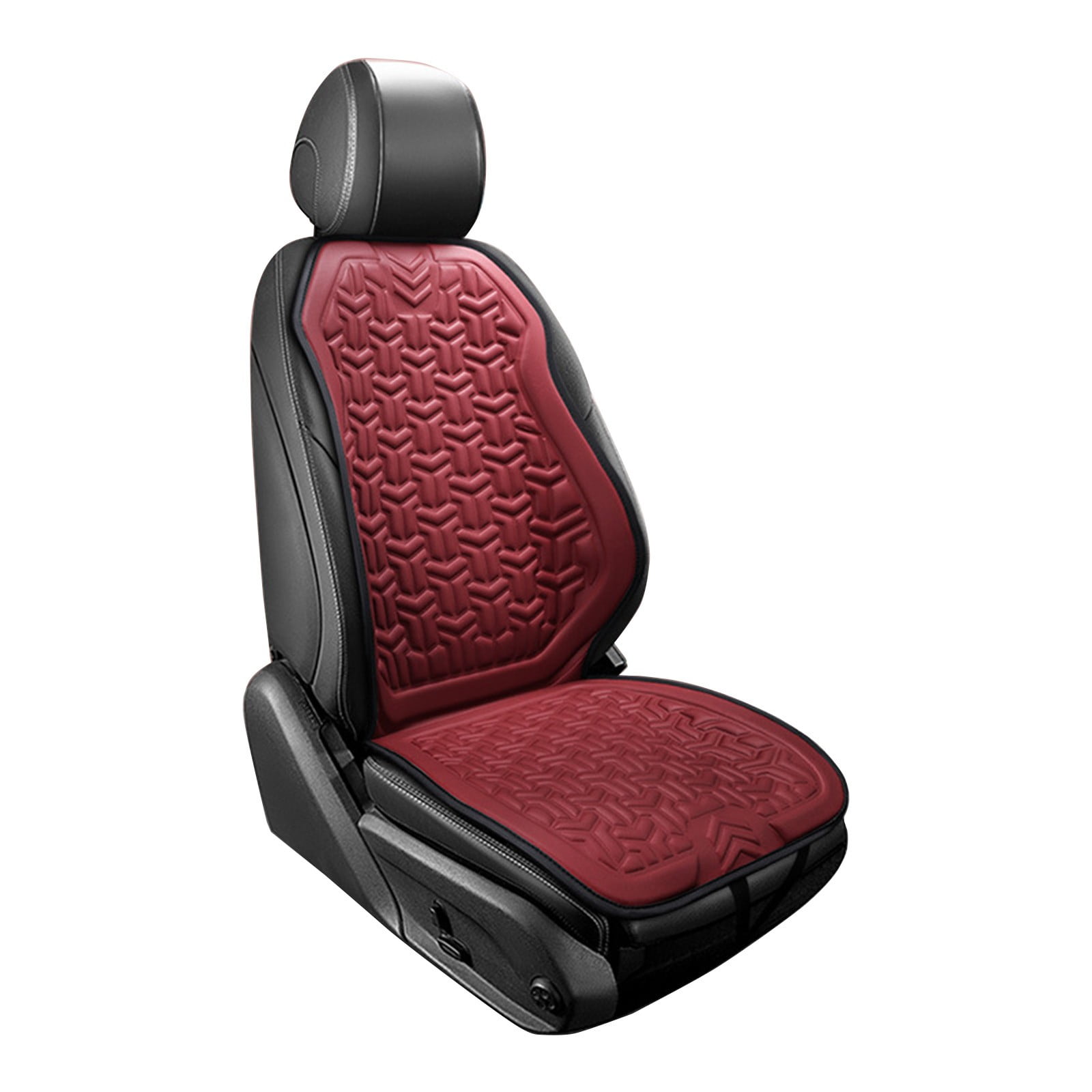 Red Integrated Car Seat Cushion Backrest Ventilation Mesh Pad Summer ...