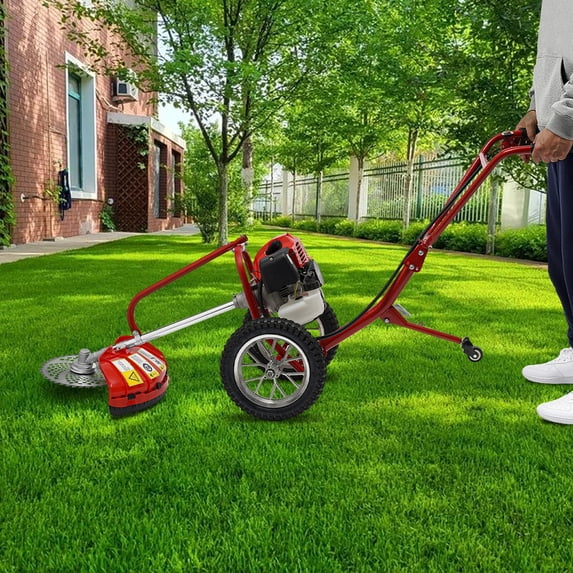 Red Iron 145x70x44cm Two-Stroke Lawn Mower Hand-Push Lawn Mower ...