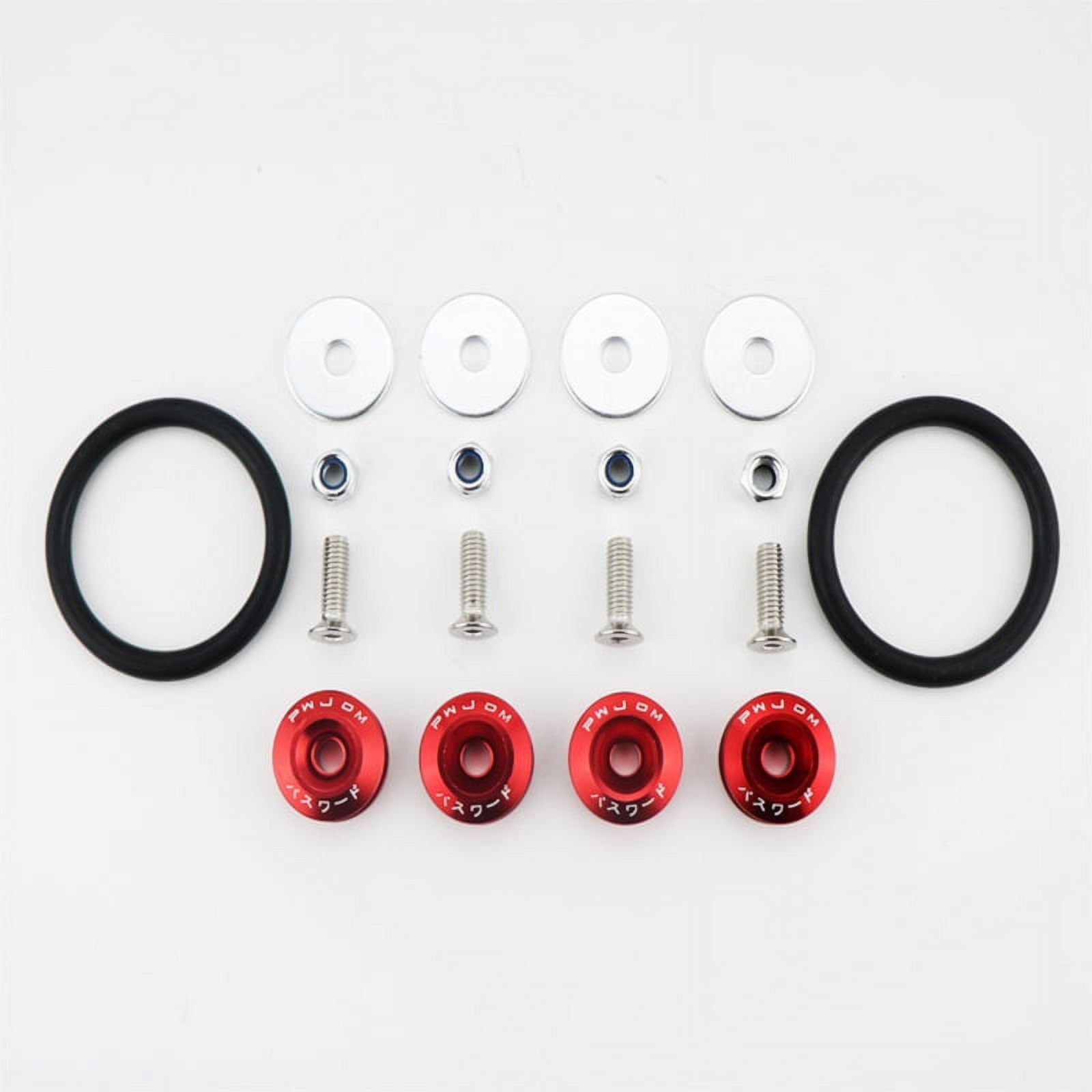 Red-JDM Quick Release Fasteners ideal for front bumpers, rear bumpers ...