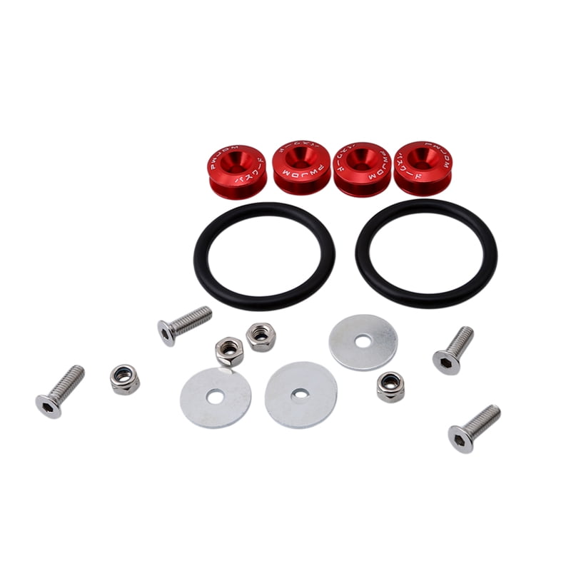 Red - JDM quick release clips are ideal for front bumpers, rear bumpers ...