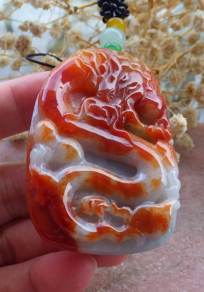 Red Jade jadeite Pendant Necklace 676132 TN - Walmart.com