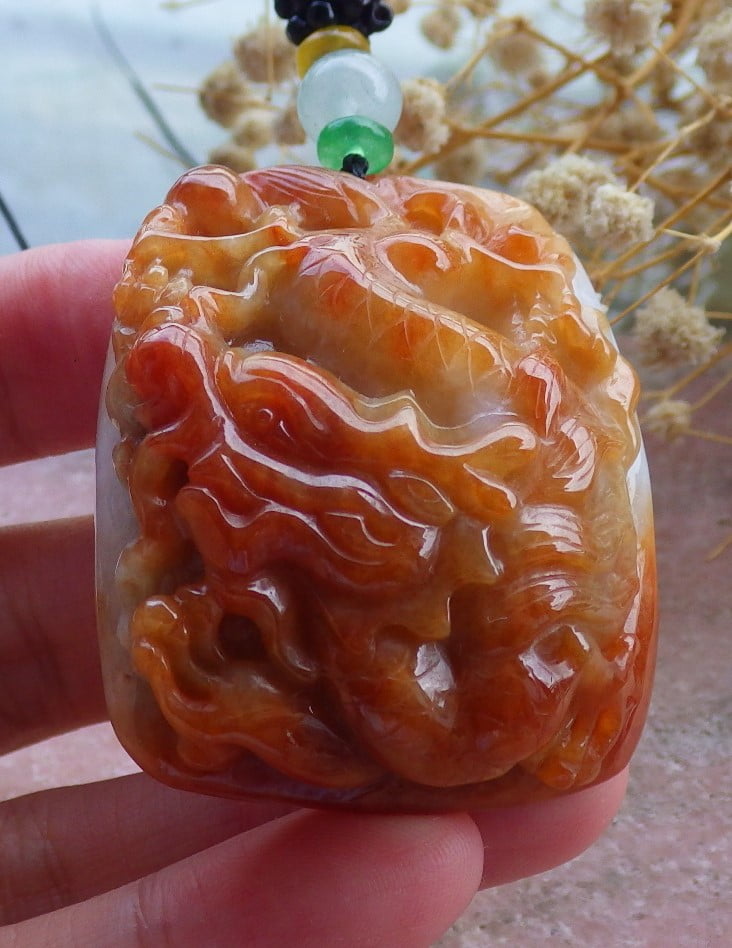 Red Jade jadeite Pendant Necklace 676141 TN - Walmart.com