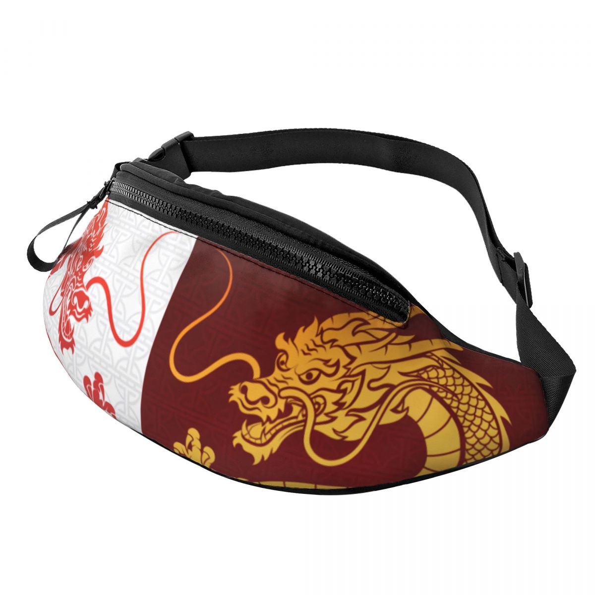 Red Japanese Dragon Pattern Fanny Pack For Men Women Fashion Asian ...
