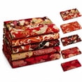 Red Japanese Print Cotton Fat Quarters Fabric Bundles 5 Piece for ...
