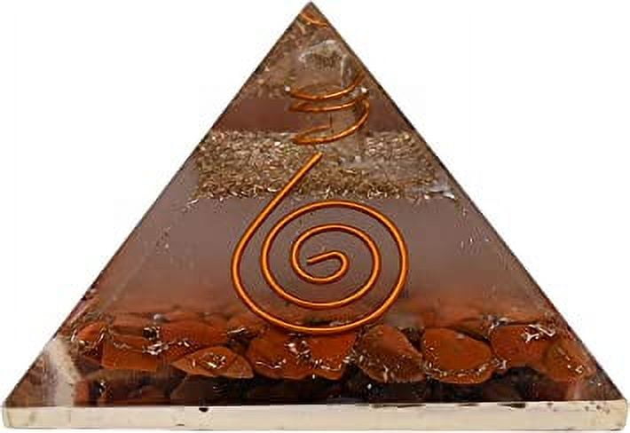 Red Jasper Crystal Orgone Pyramid, Glow in Dark Organite Pyramid ...