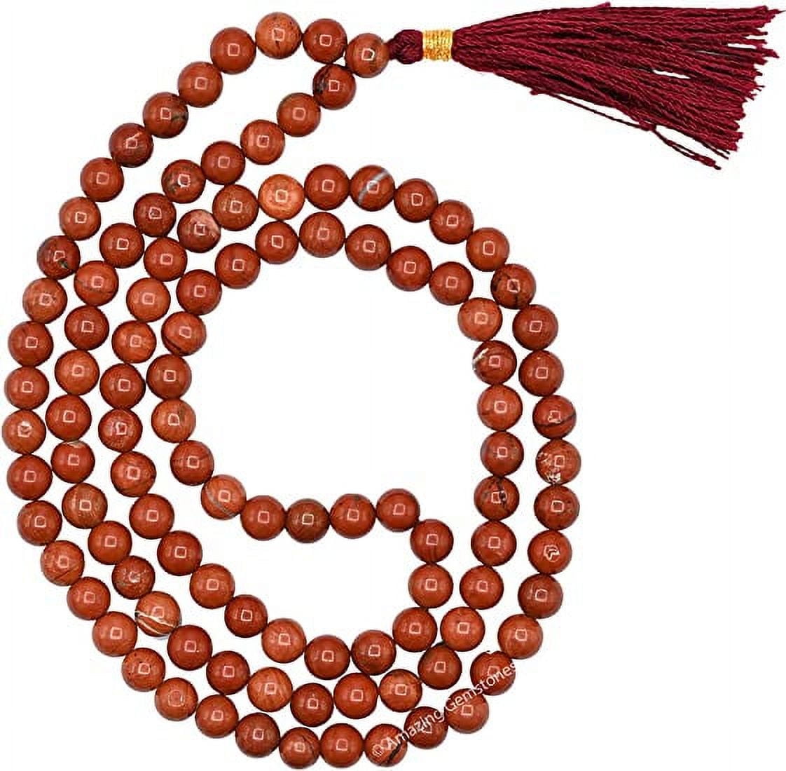 Red Jasper Mala Beads 108 Buddhist Prayer Beads Japamala - Walmart.com