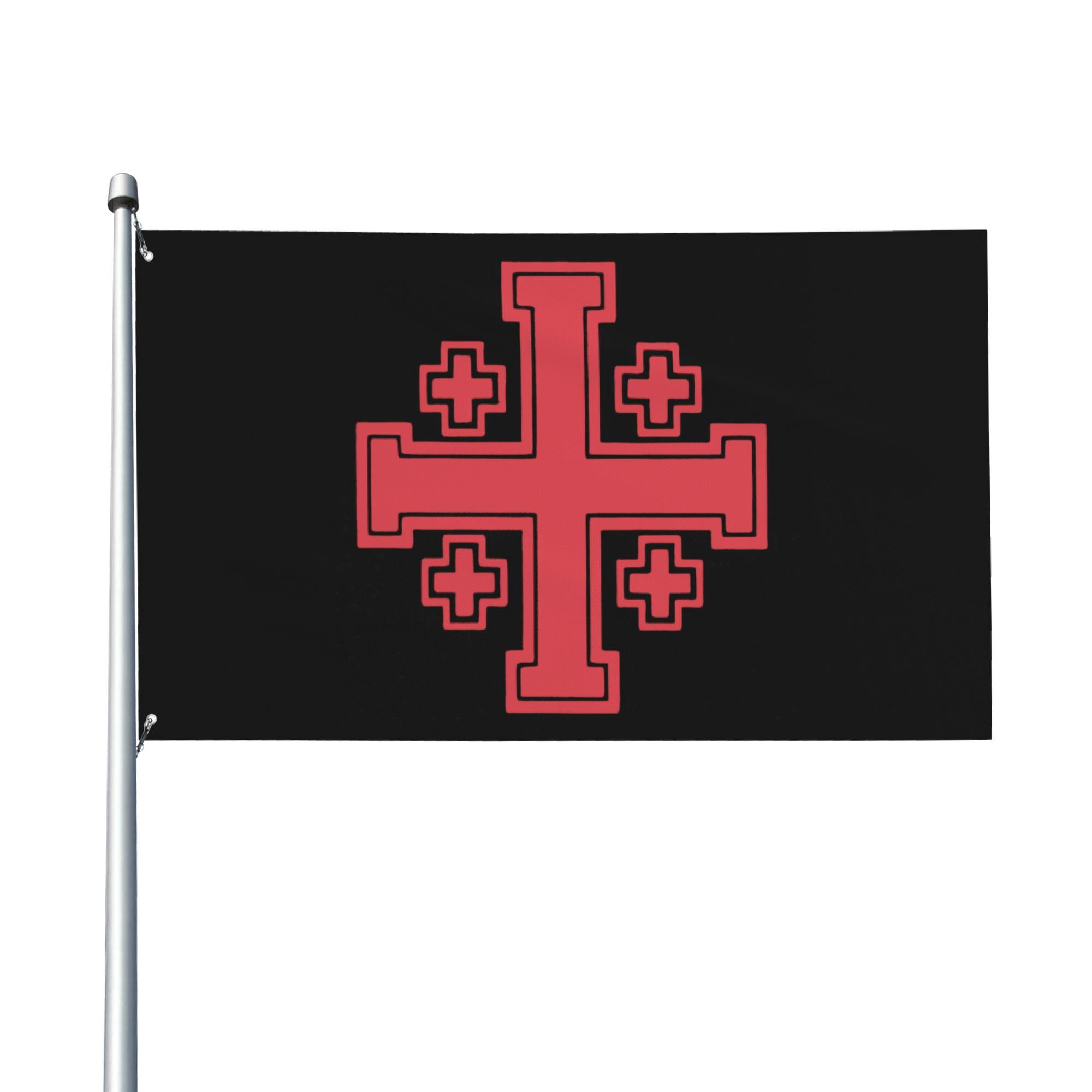 Red Jerusalem Crusaders Cross Flags Garden Home Flag House Flags For ...