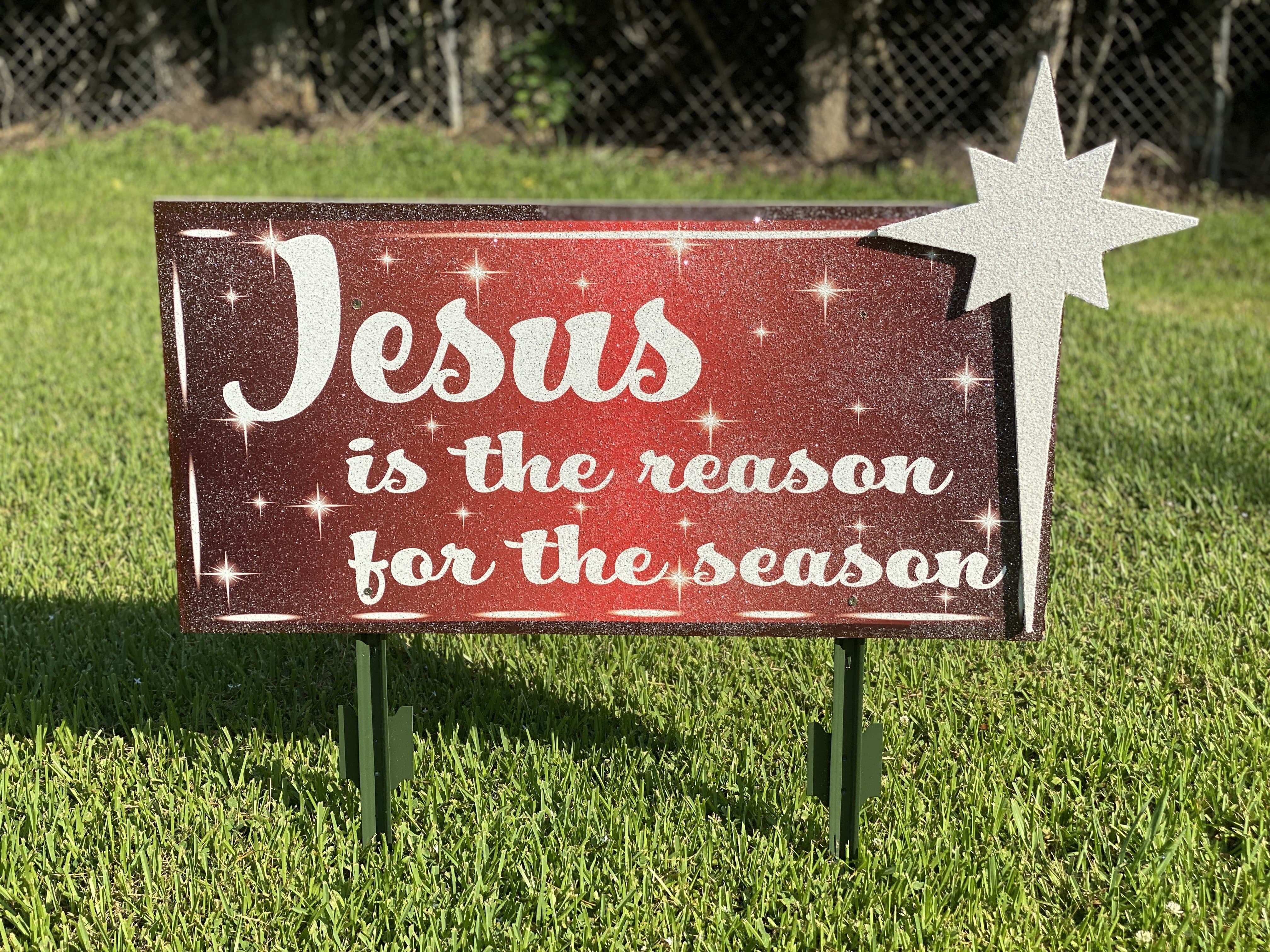 Red Jesus is the Reason Sign with a White Star - Walmart.com