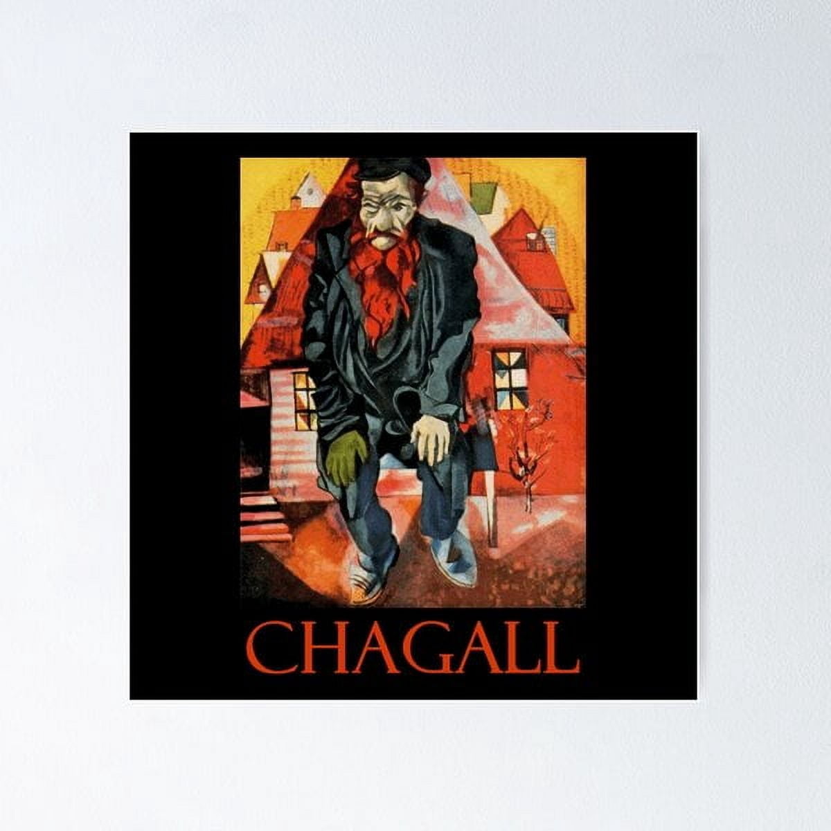 Red Jew (1915) By Marc Chagall Poster Wall Art, Modern Wall Decor For ...