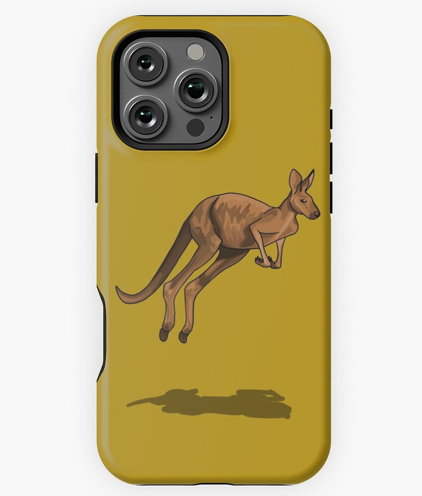 Red Kangaroo Macropus Rufus Australia Phone Case for iPhone 16 15 14 13 ...