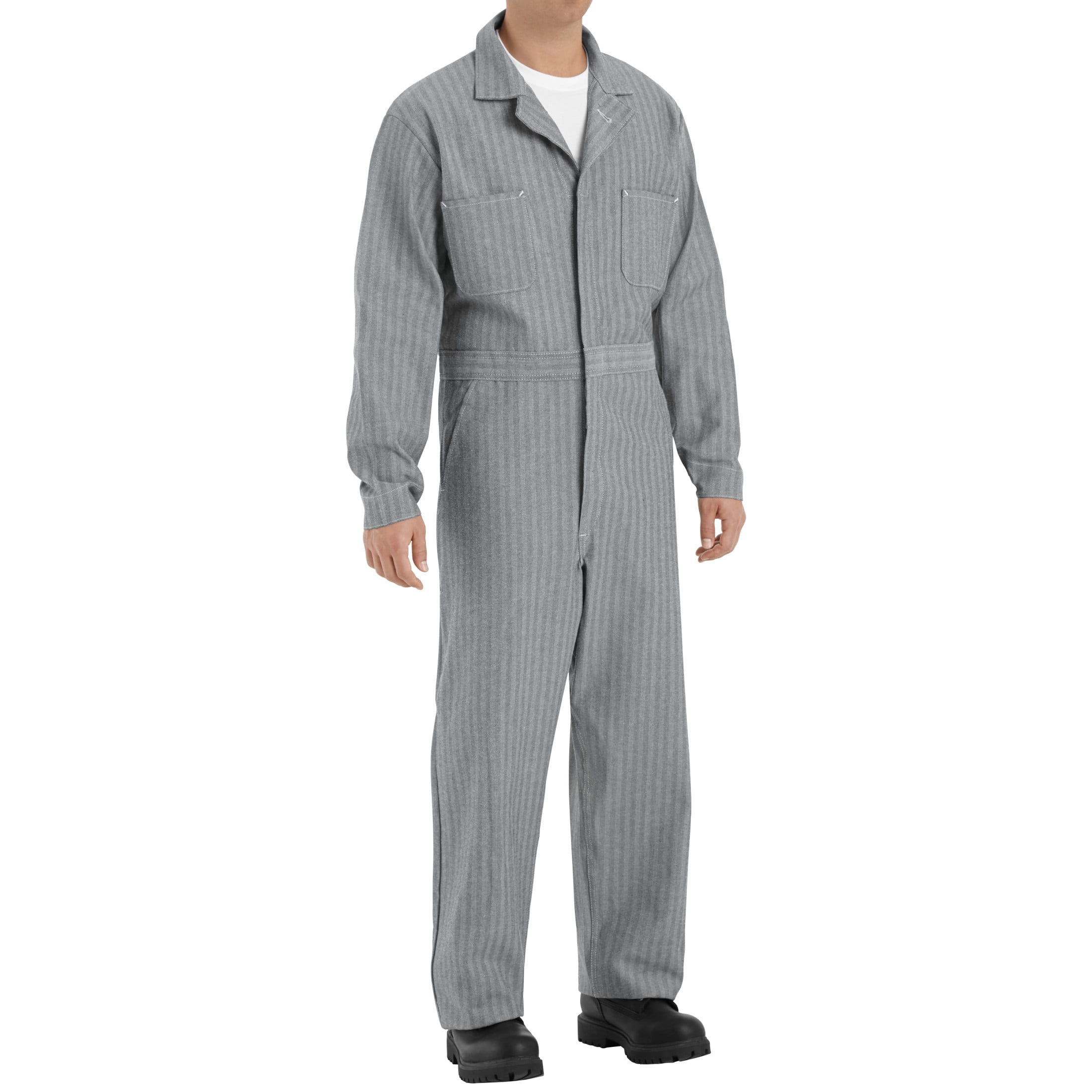 Red Kap Men's Button-Front Cotton Coverall - Walmart.com