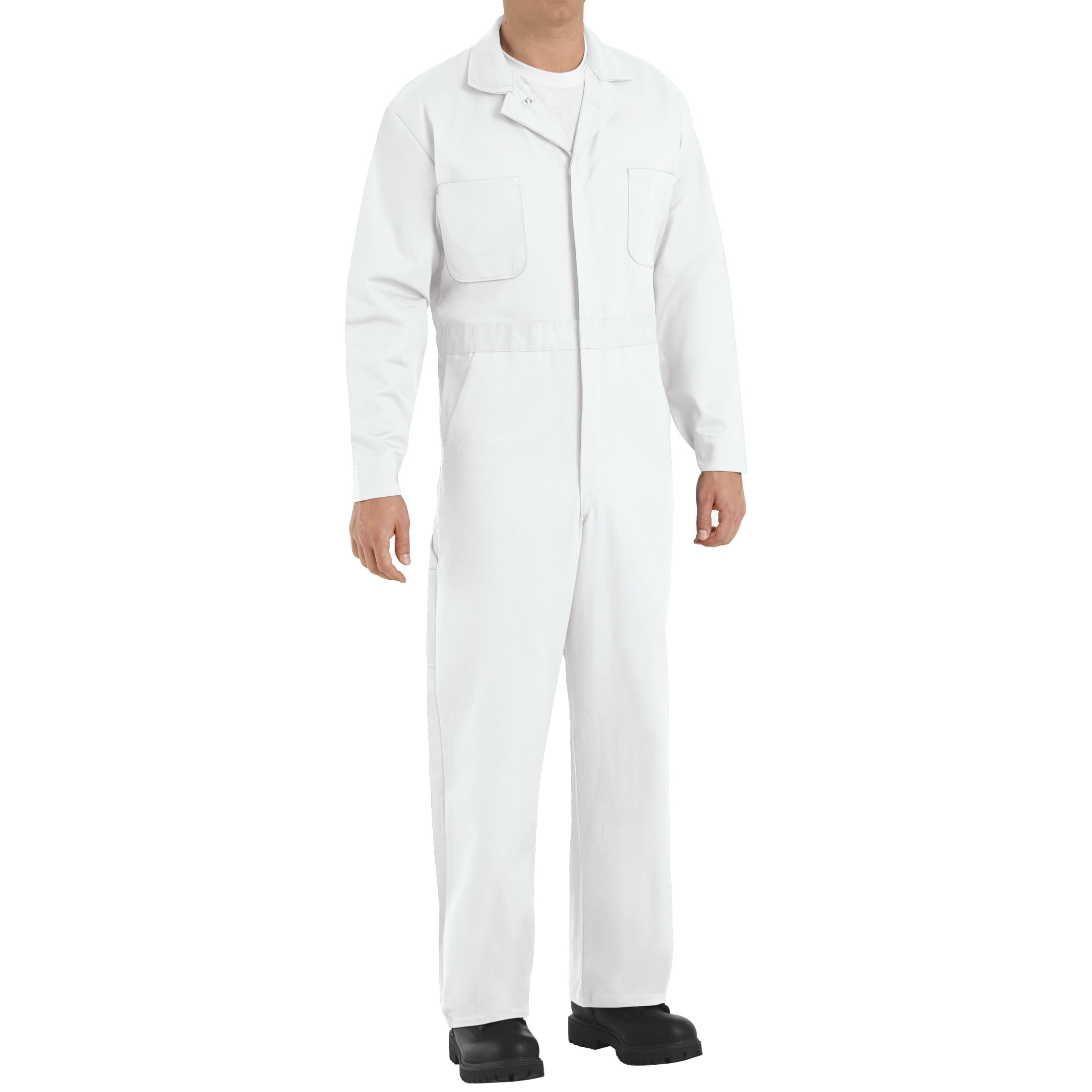 Red Kap Men's Button-Front Cotton Coverall - Walmart.com