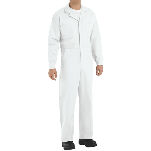 Red Kap Men's Button-Front Cotton Coverall - Walmart.com