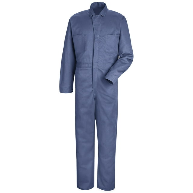 Red Kap Men's Button-Front Cotton Coverall - Walmart.com