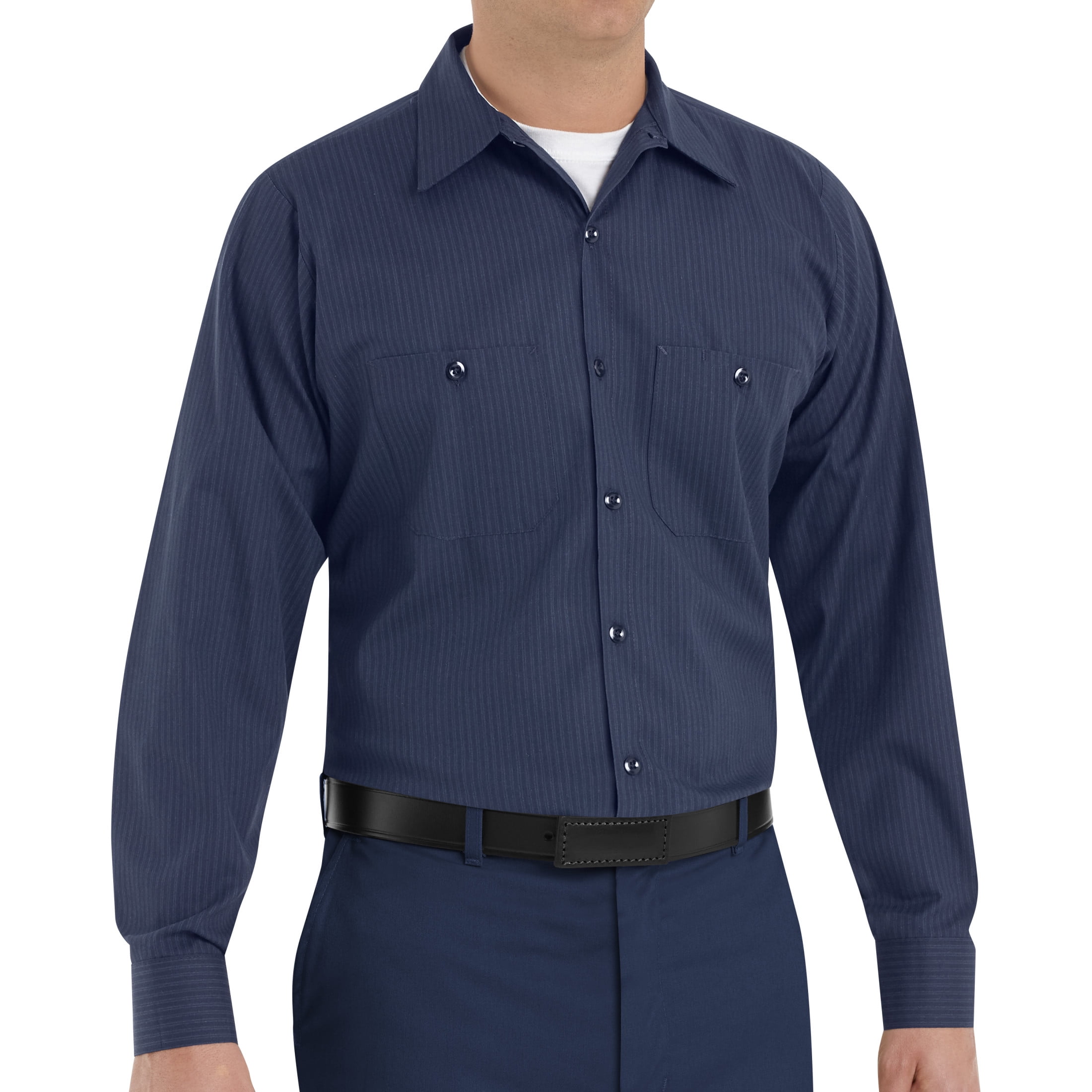 Red Kap Men's Long Sleeve Durastripe Work Shirt - Walmart.com
