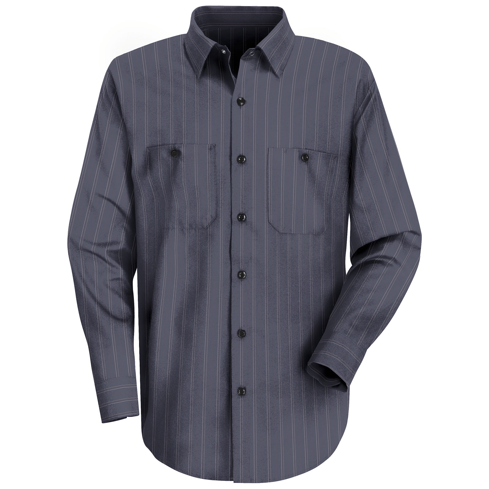 Red Kap® Men's Long Sleeve Industrial Stripe Work Shirt - Walmart.com