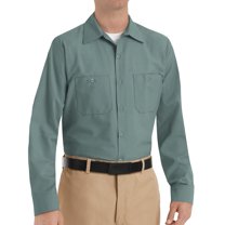 Red Kap® Men's Long Sleeve Industrial Work Shirt - Walmart Business ...