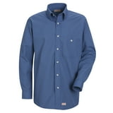 Red Kap® Men's Long Sleeve Mini-Plaid Uniform Shirt - Walmart.com