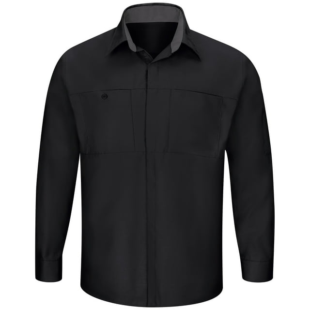 Red Kap Men's Long Sleeve Performance Plus Shop Shirt with OilBlok ...