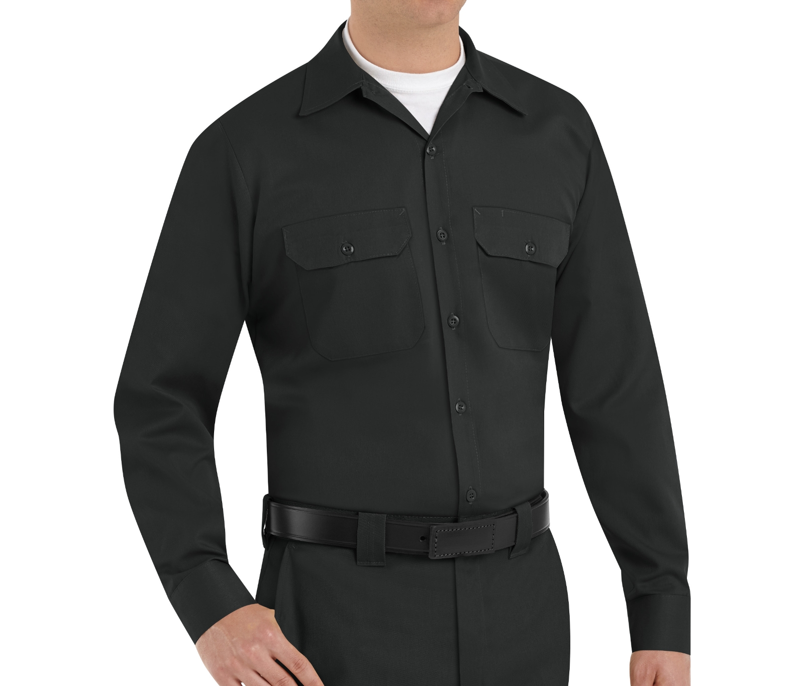 First Class 100% Polyester Long Sleeve Zippered Uniform Shirt - Walmart.com