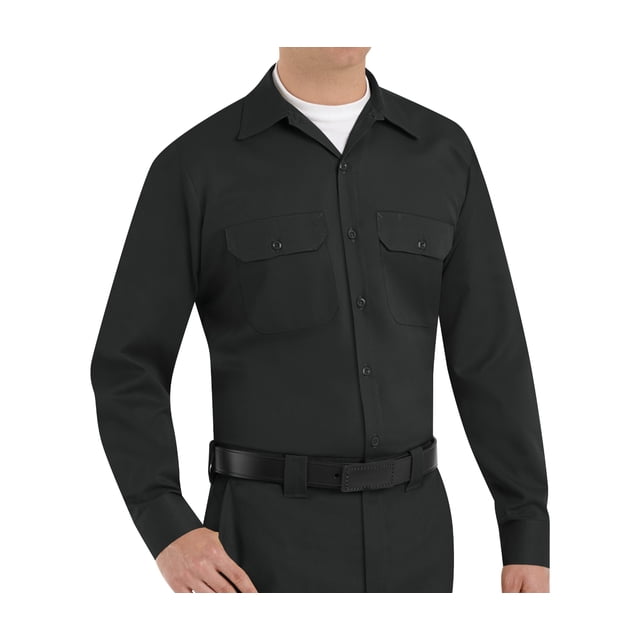 Red Kap Men's Long Sleeve Utility Uniform Shirt - Walmart Business Supplies
