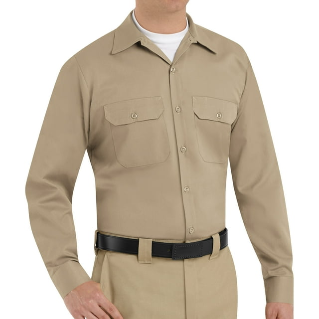 Red Kap Men's Long Sleeve Utility Uniform Shirt - Walmart Business Supplies